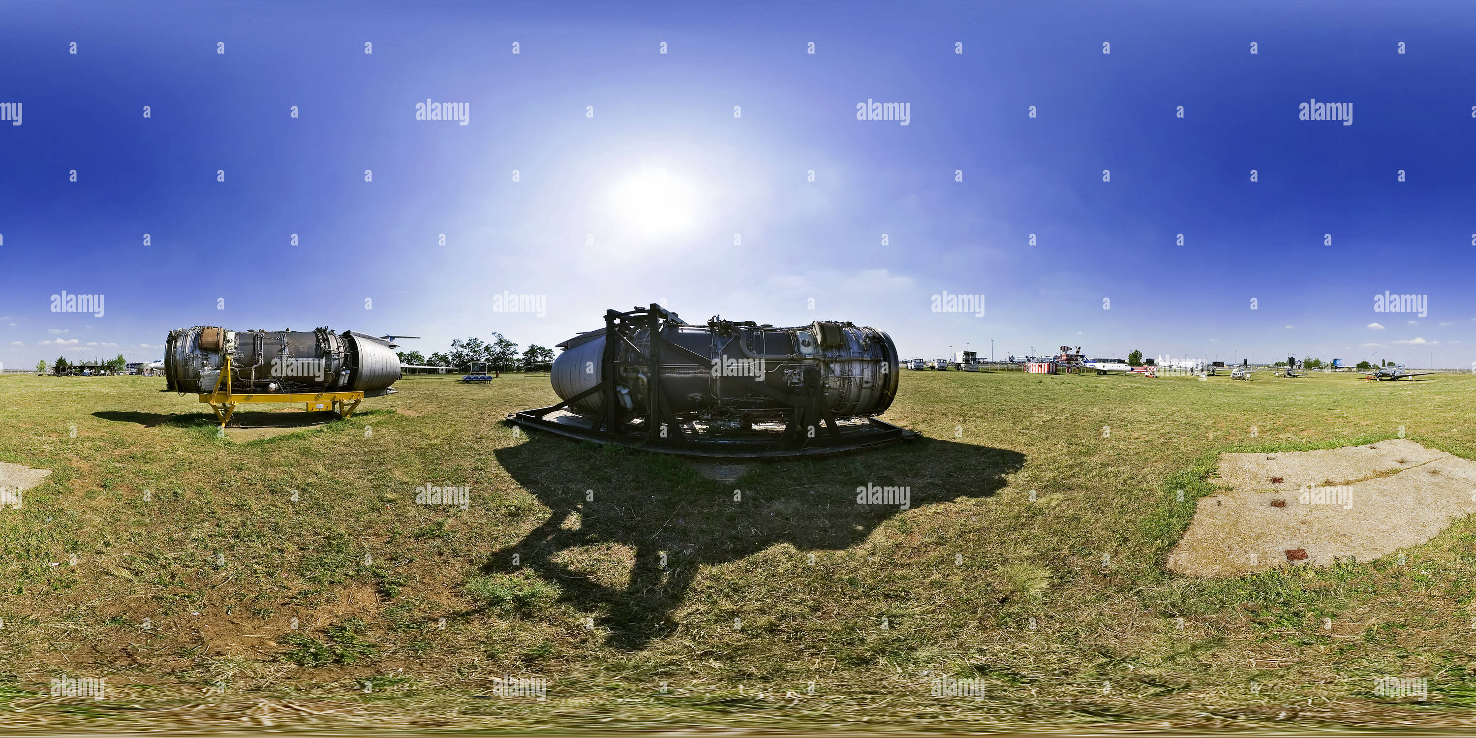 360° view of Airplane Memorial Park - airplane jet engines - Alamy