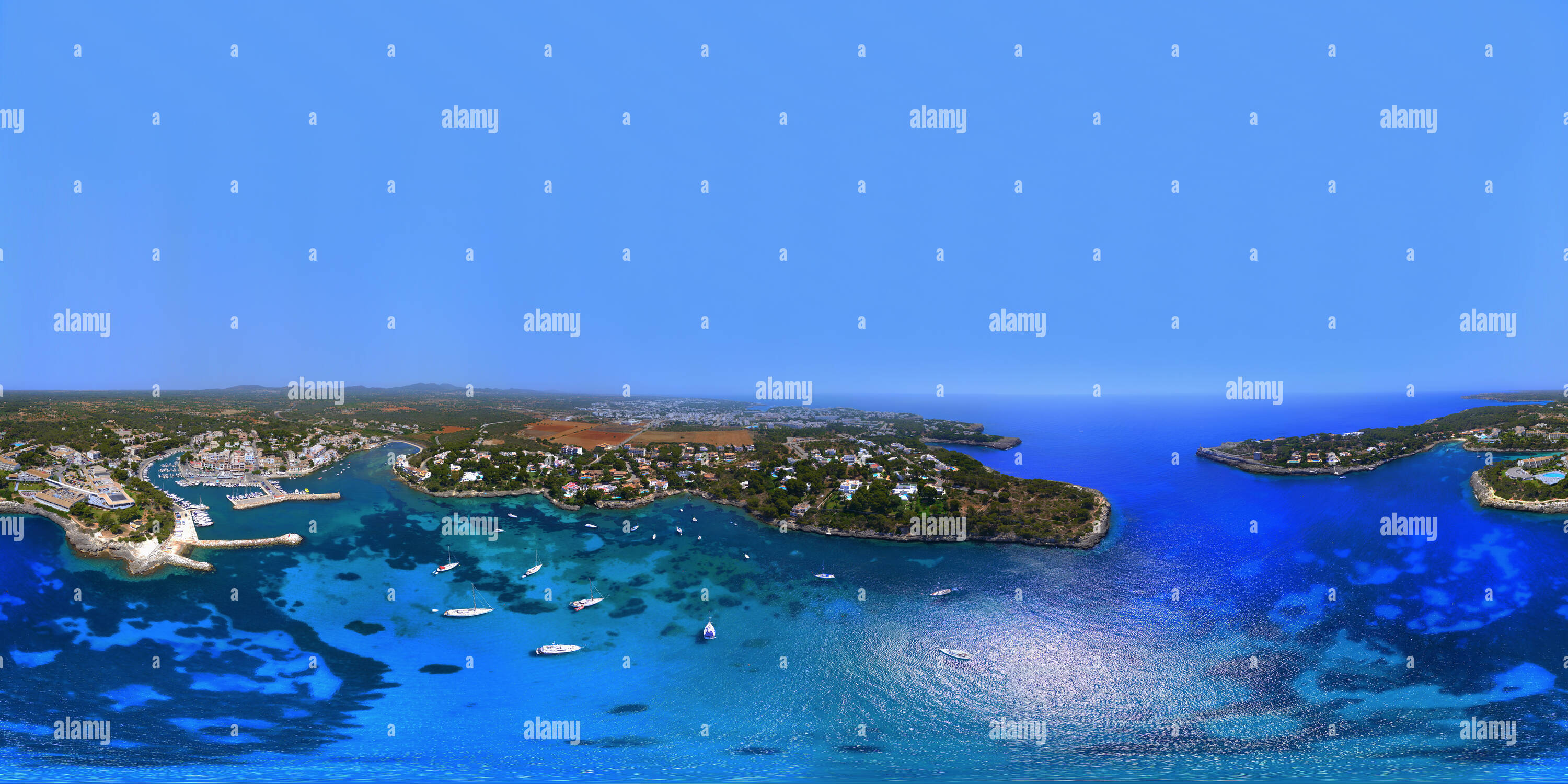 360° view of Porto Petro Mallorca Aerial - Alamy