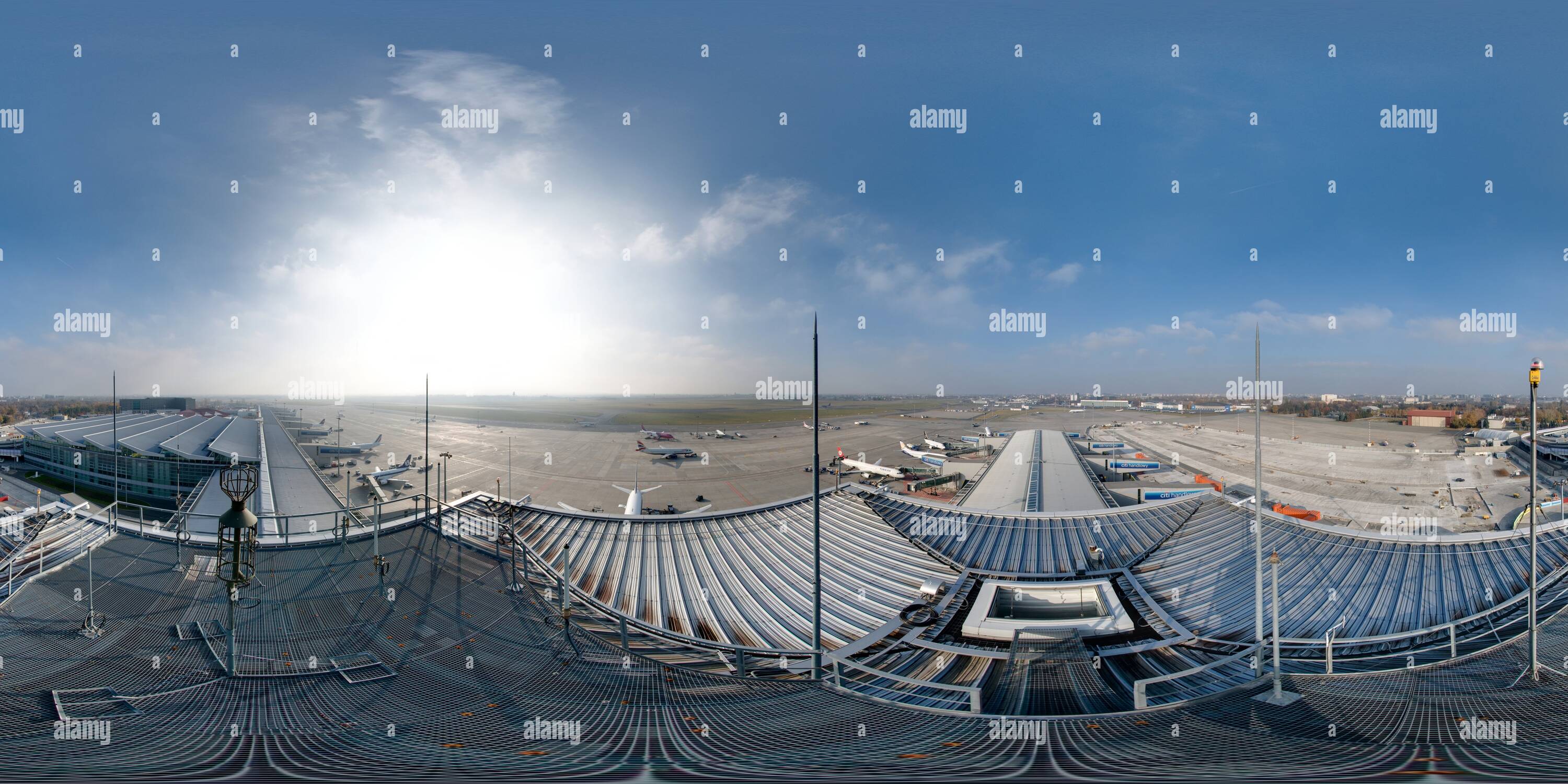 360° view of Chopin Airport (3324 - Alamy