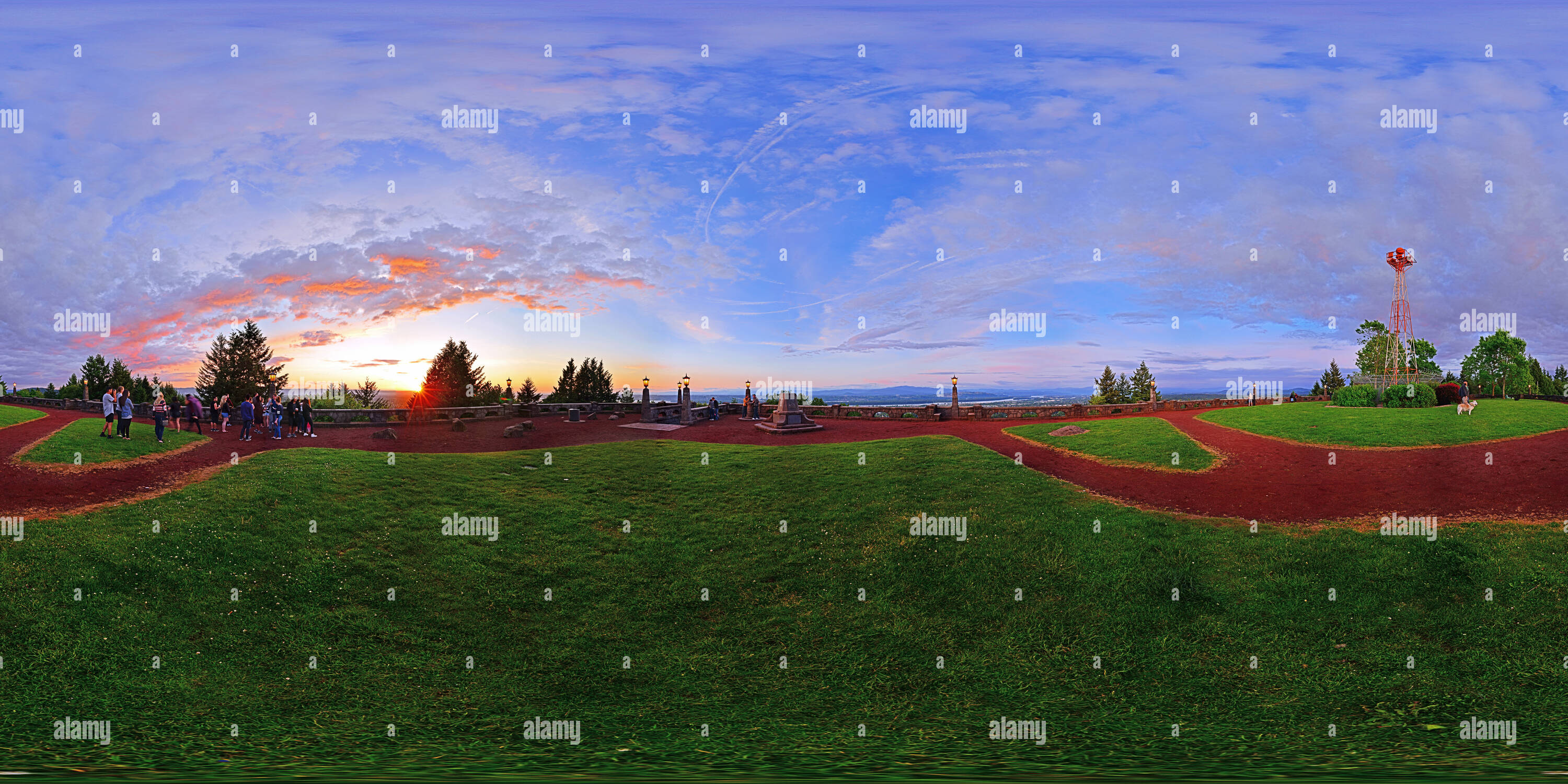 360° view of Sunset from Rocky Butte - Alamy