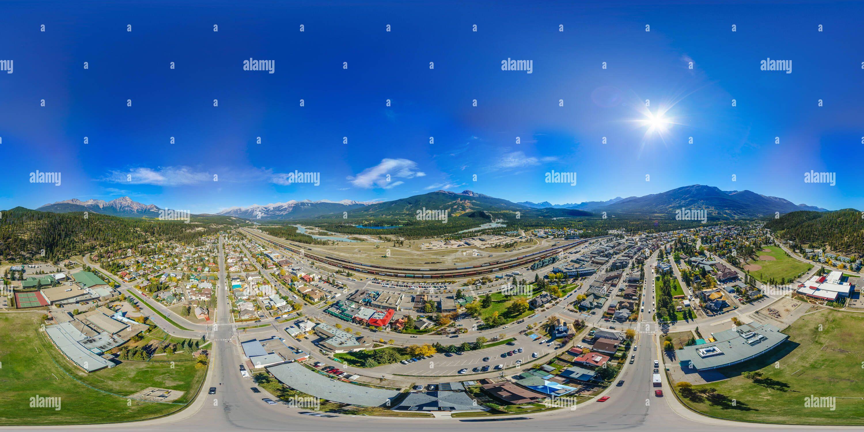 360° view of Jasper, Alberta, Canada - Alamy