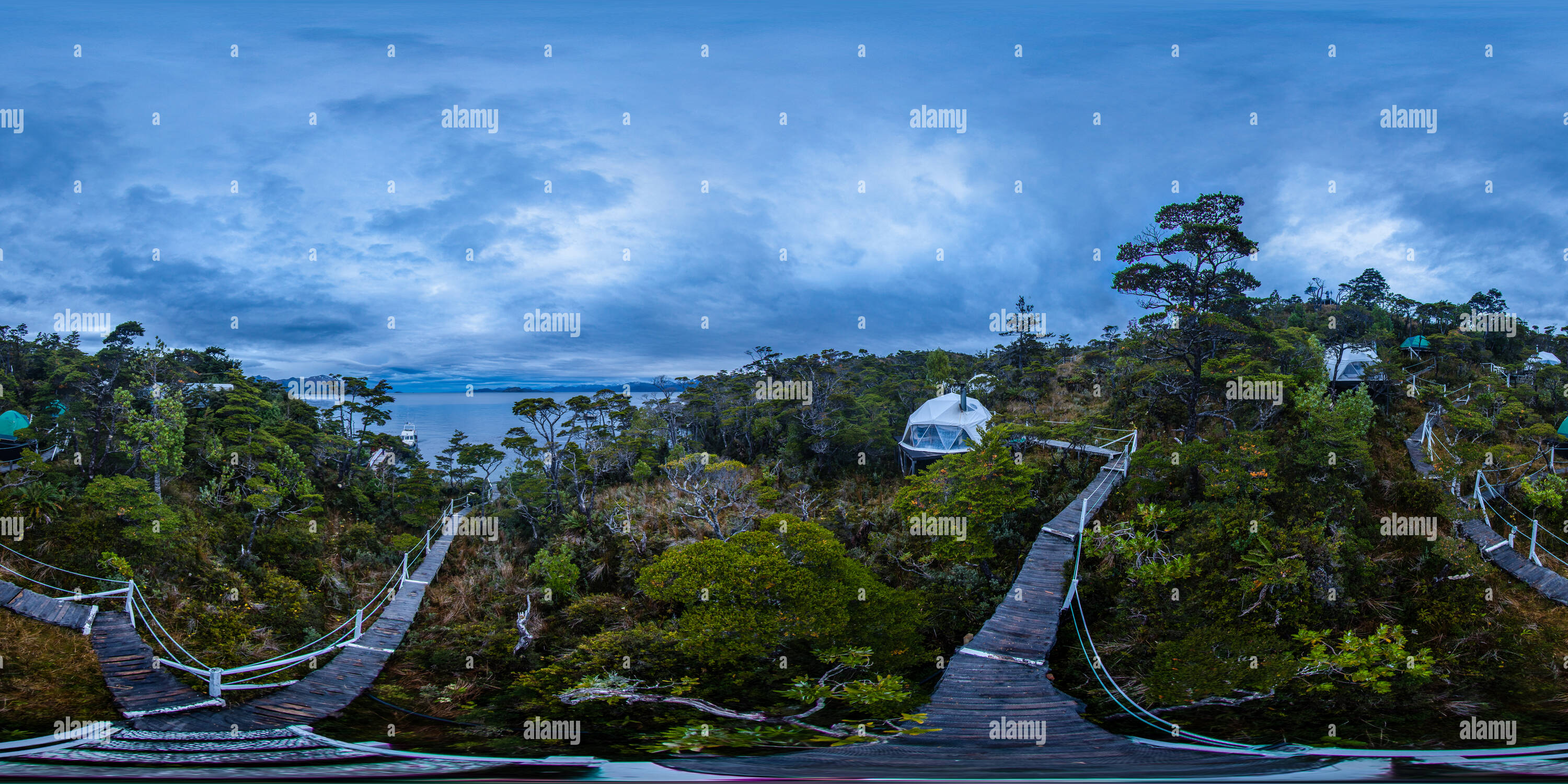 360° view of Chile Strait of Magellan, Isla Carlos III - Alamy