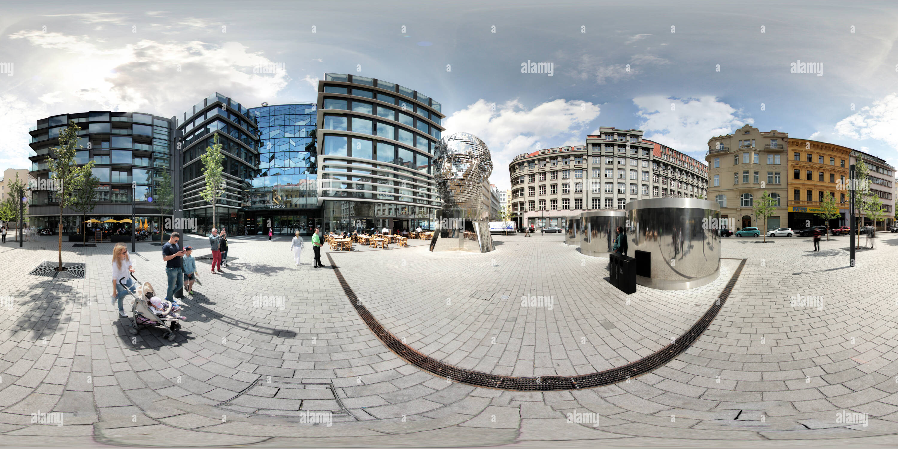 360° view of KAFKA HEAD. Prague. Narodni. Czech republic - Alamy