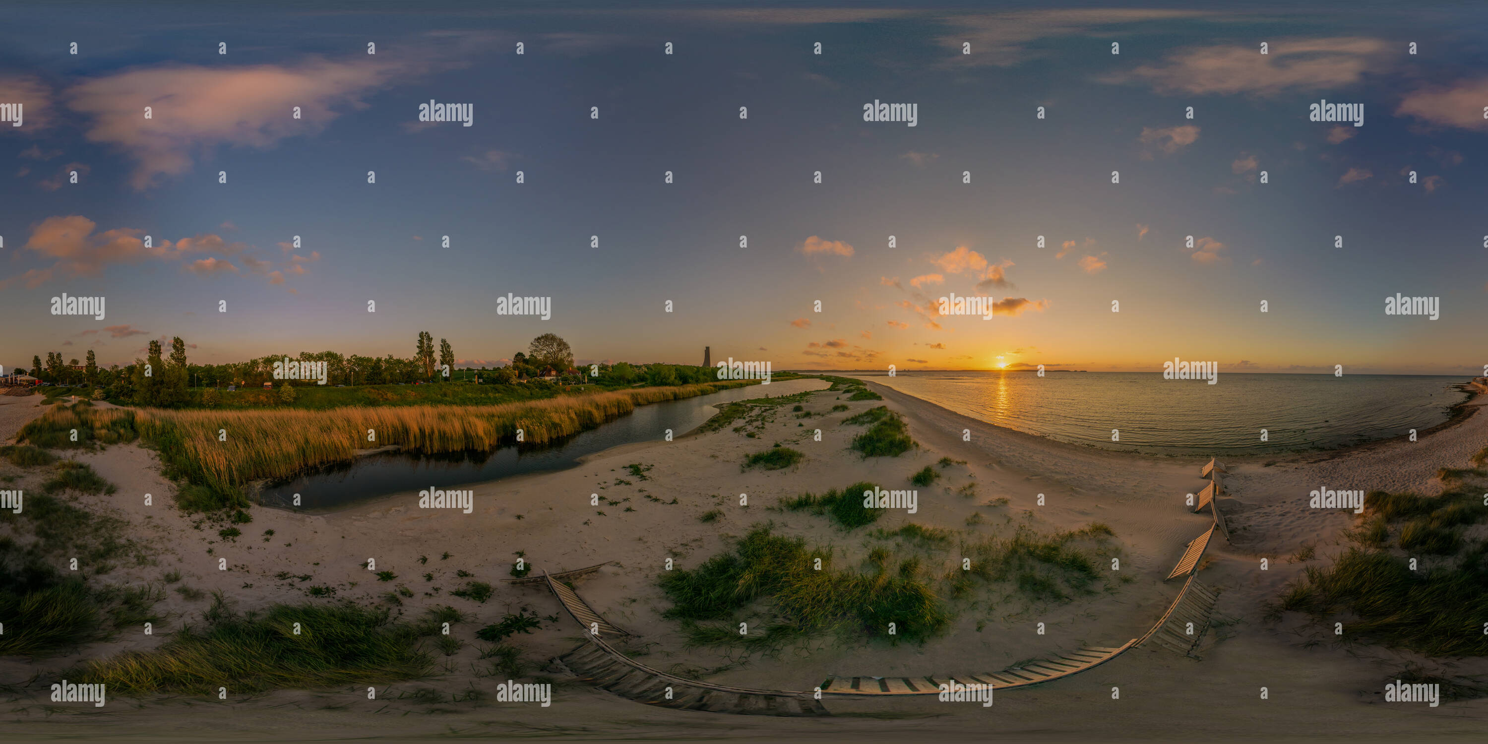 360° view of beach near Laboe, Kiel Fjord, baltic sea, Germany - Alamy