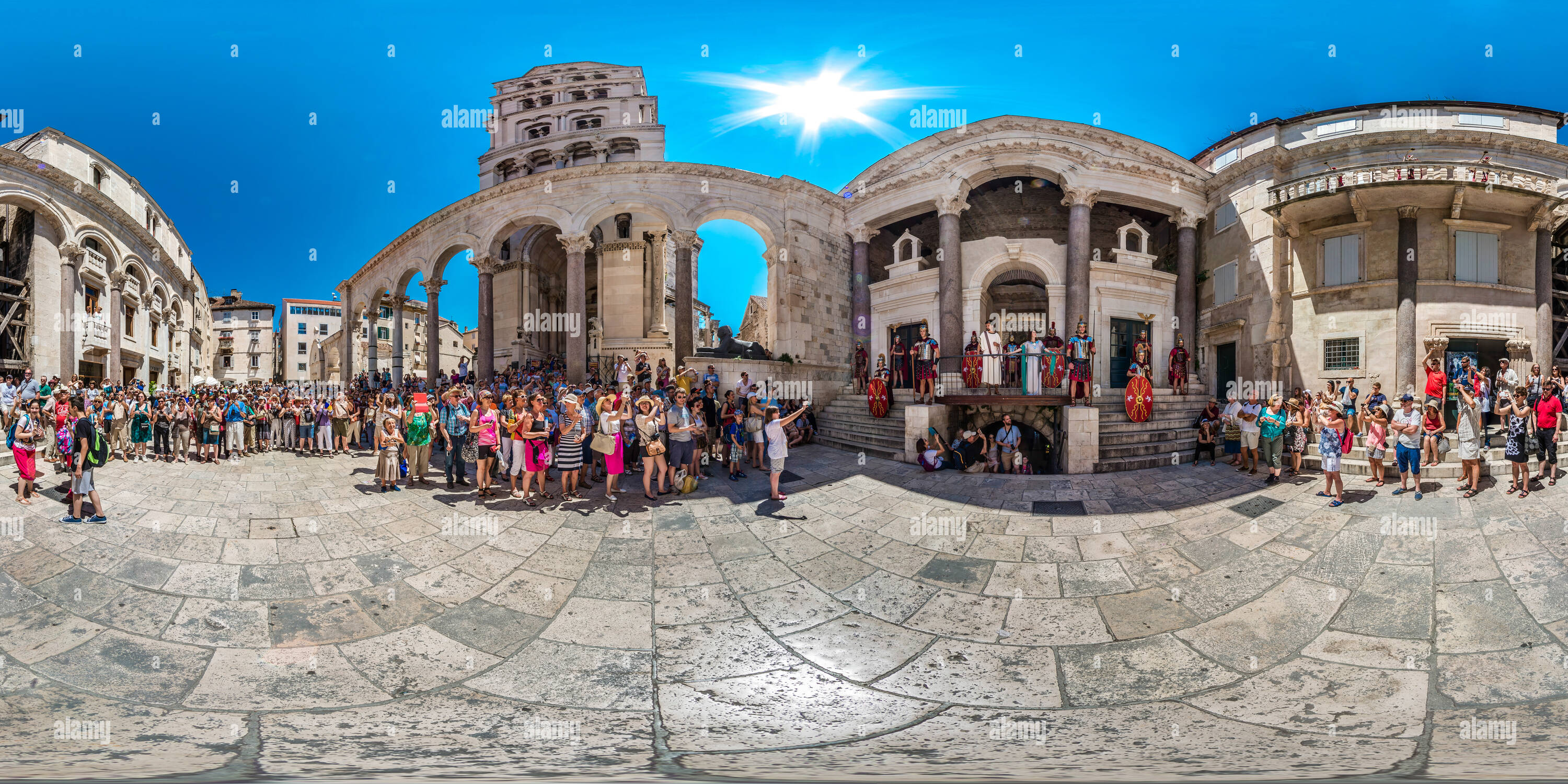 360° view of Diocletian's salute at Peristil - Alamy