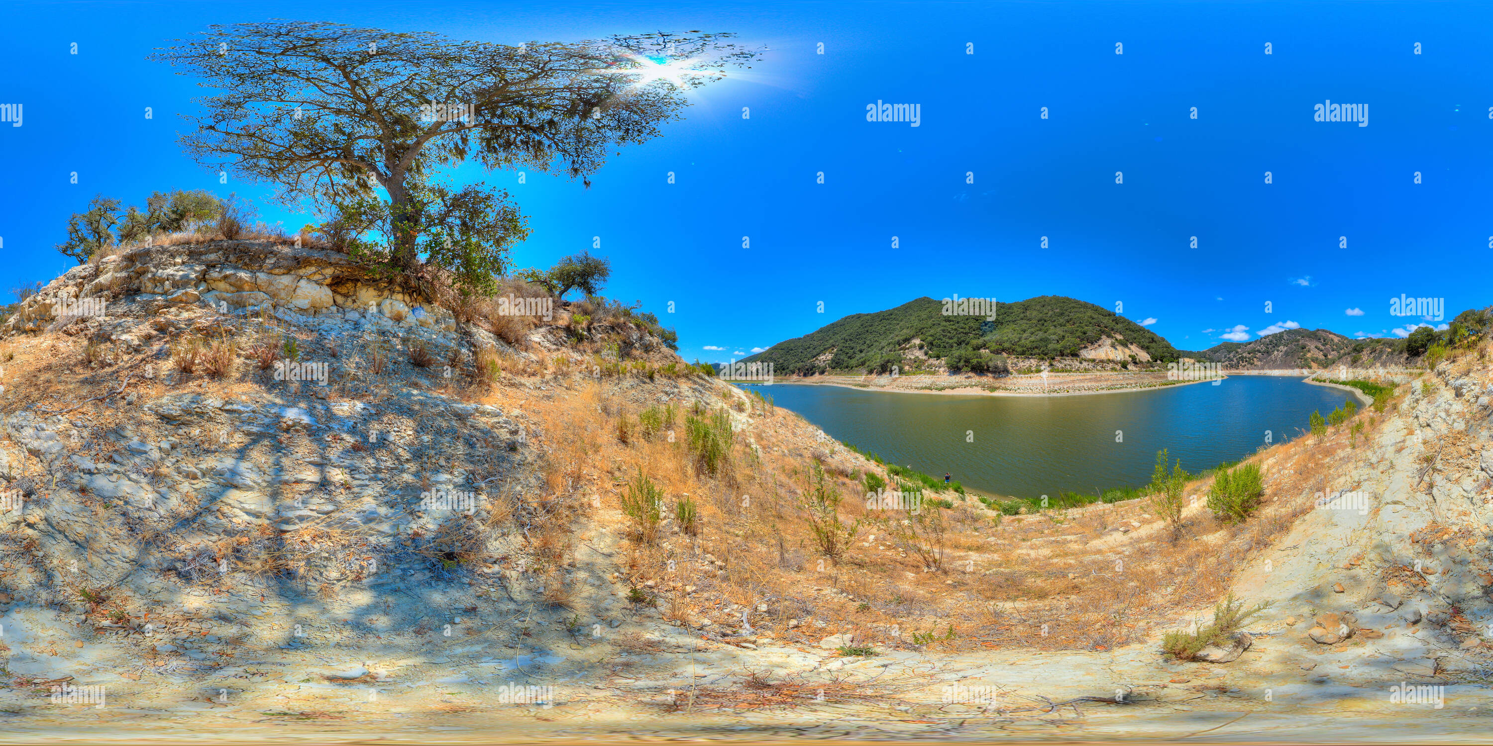 360° view of Drought conditions at Lopez lake - Alamy