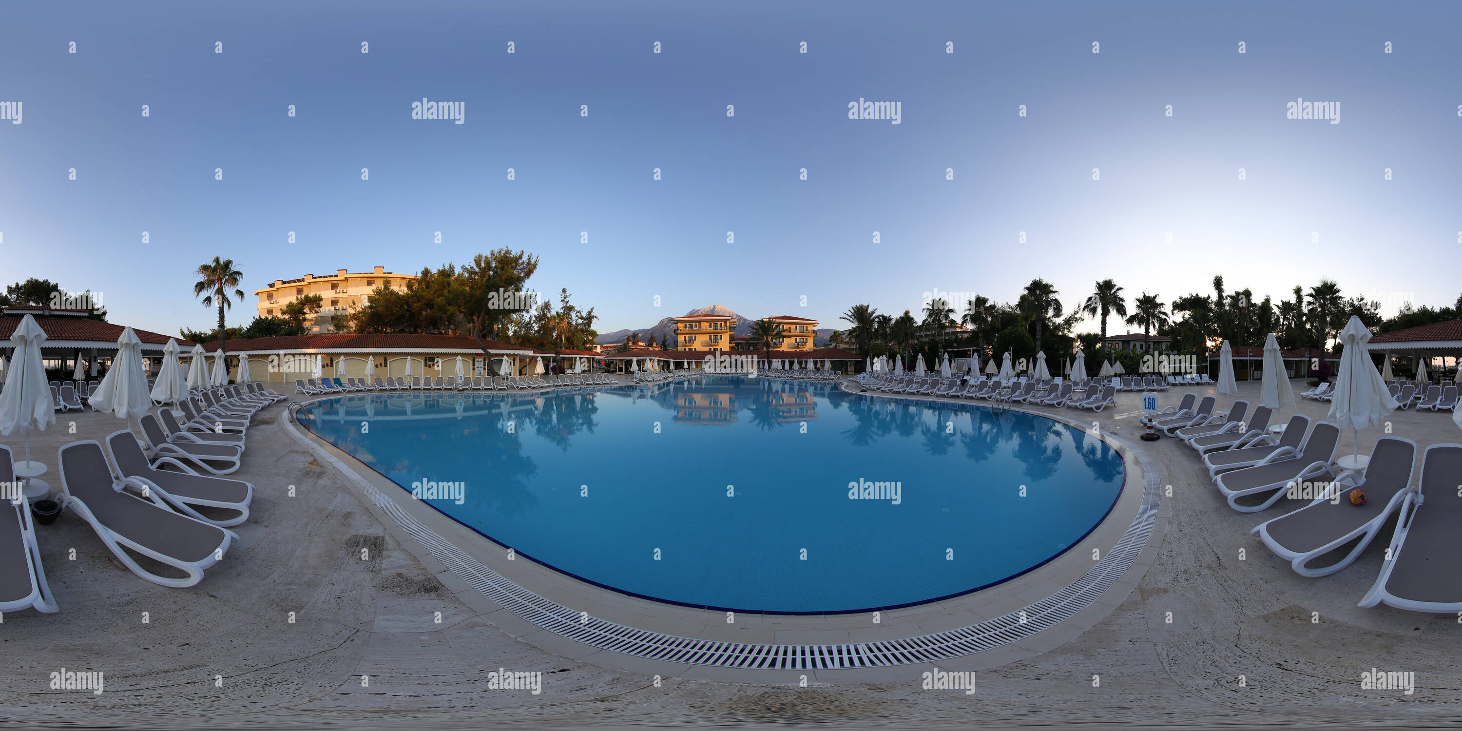 360° view of Phaselis Rose Swimming Pool Morning - Alamy