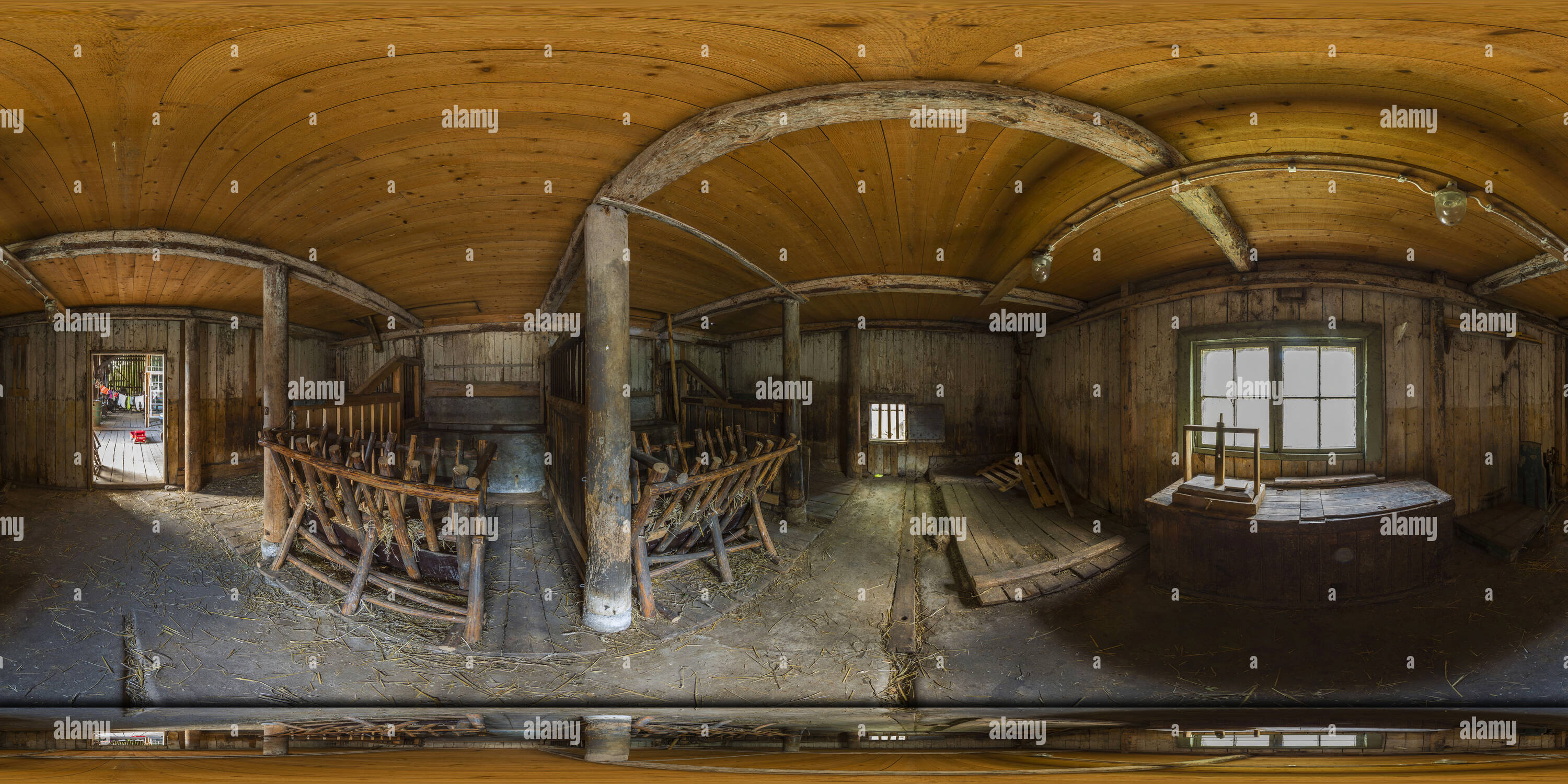 360° view of Kurala Kylämäki Village, Stable - Alamy