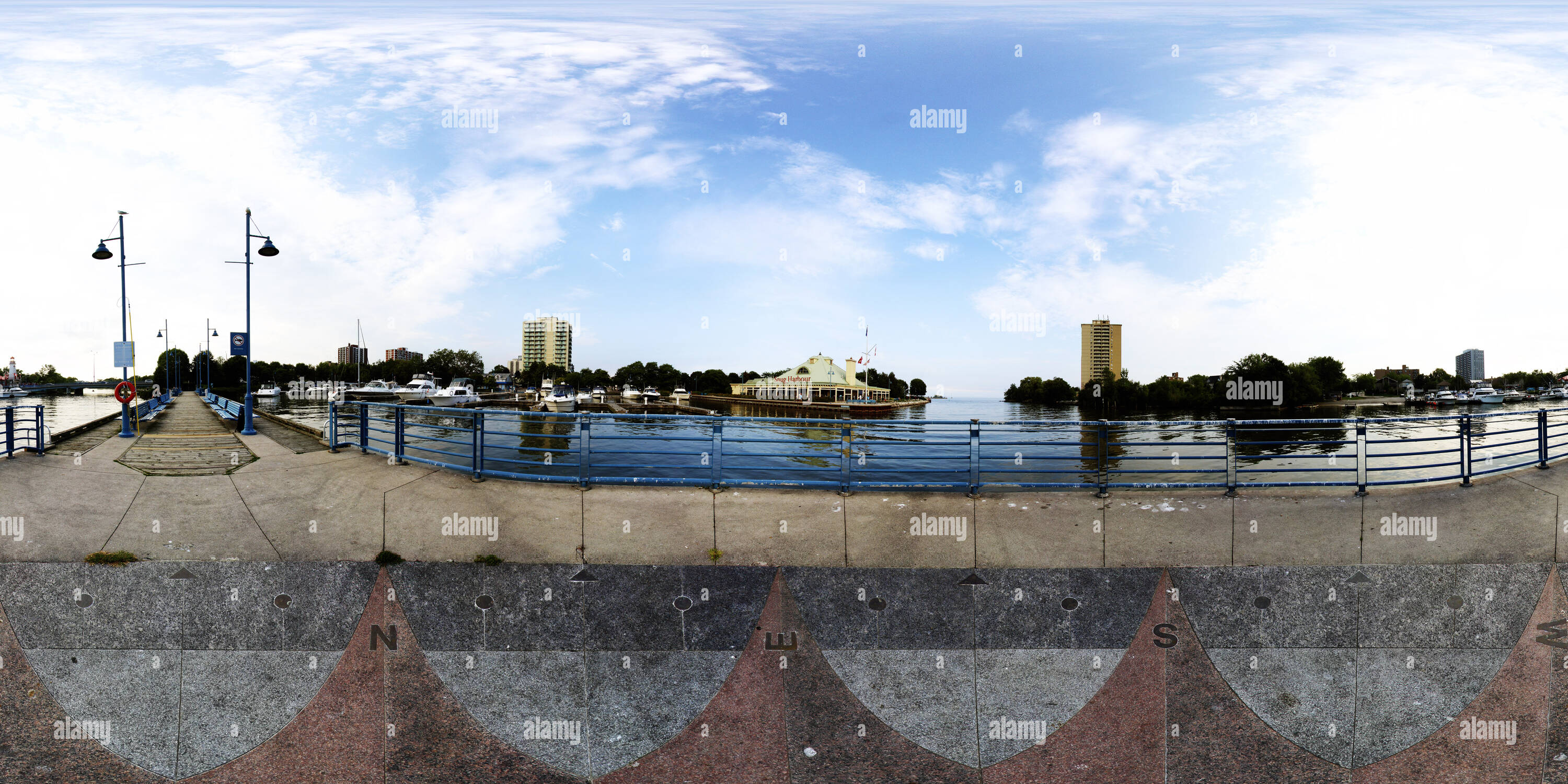 360° view of Port Credit Harbour Marina - Alamy