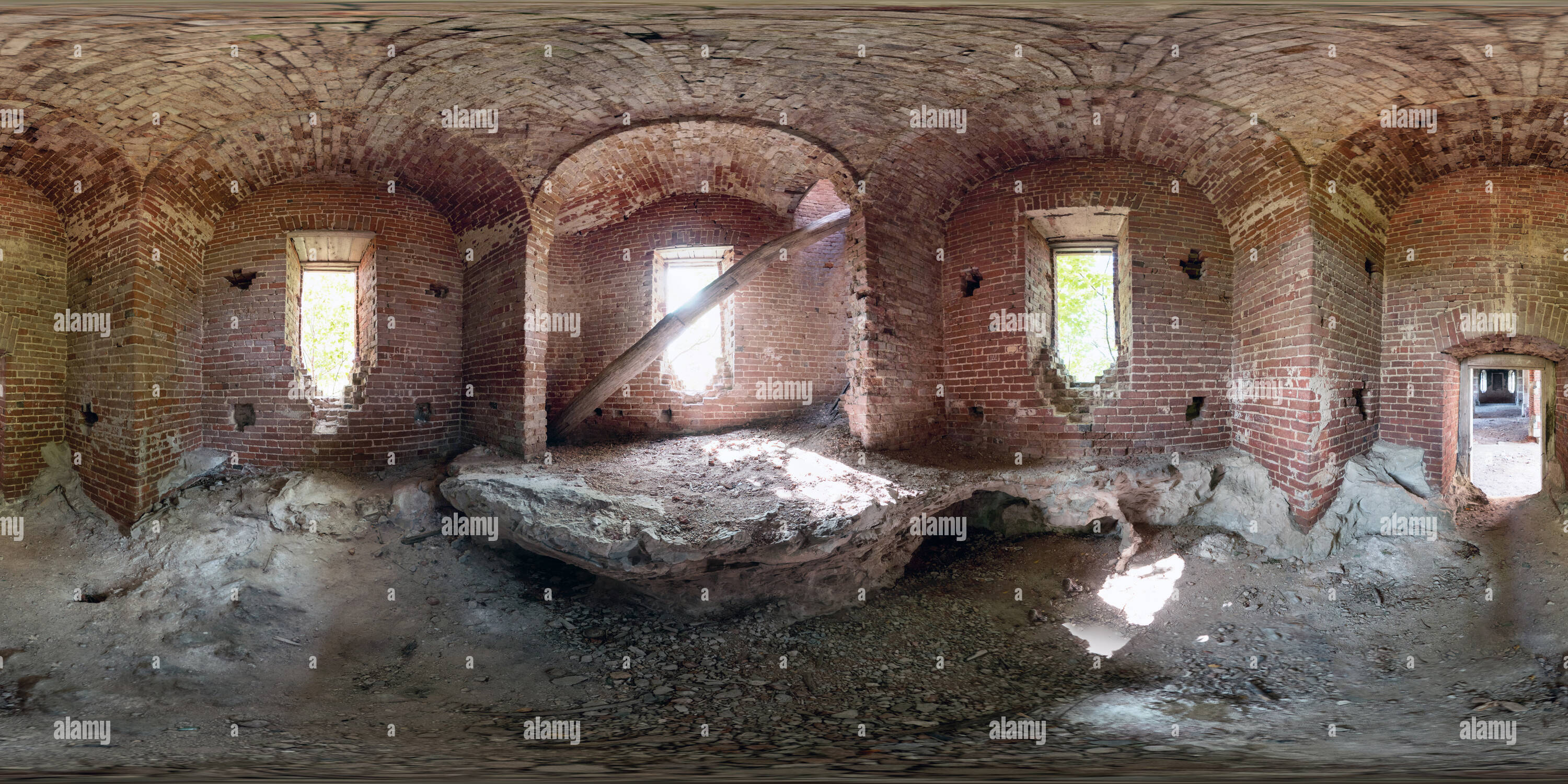 360° view of The room under bell tower of the Church Nativity of ...