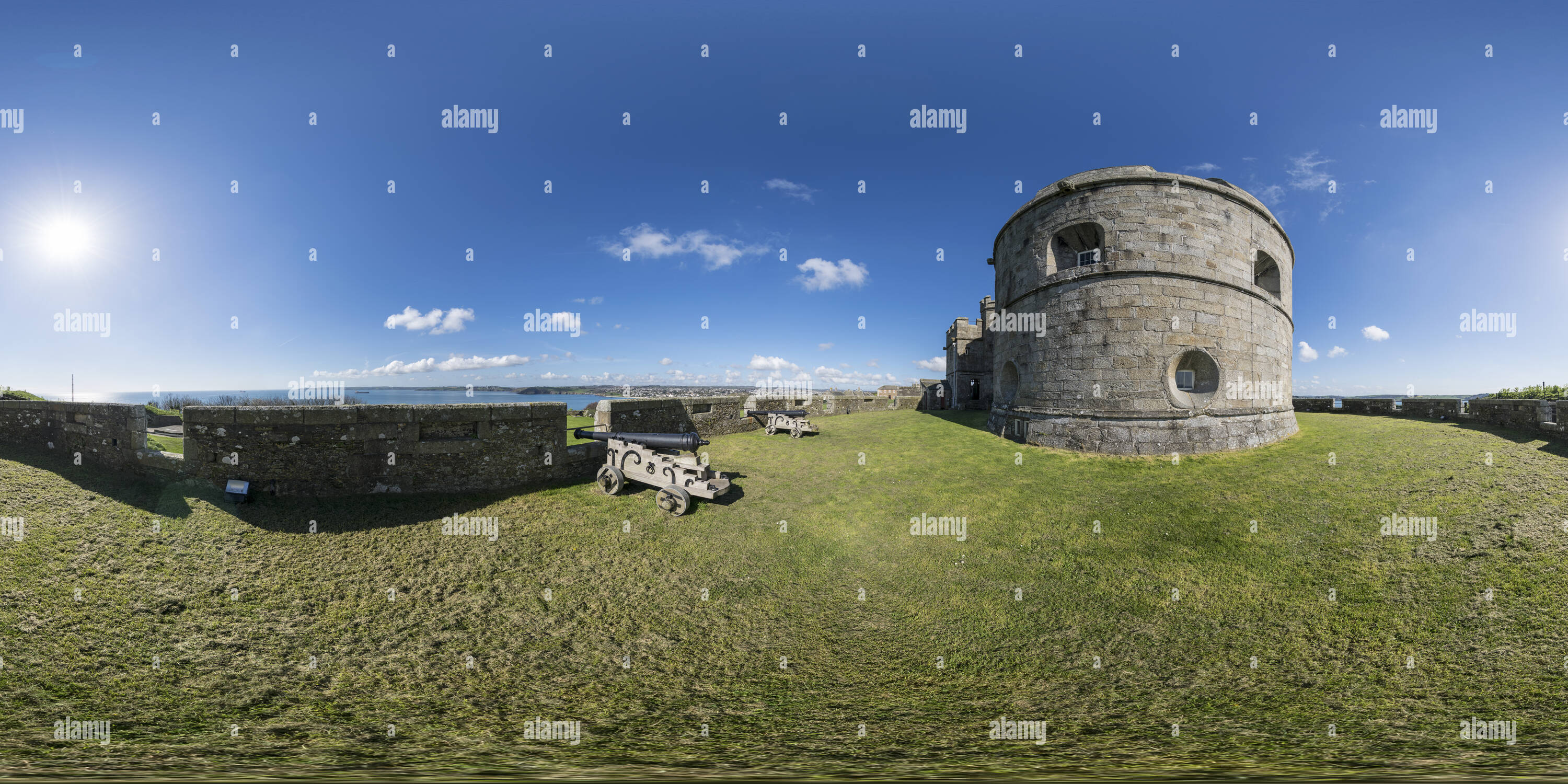 Pendennis Castle Cornwall Historic Stock Photos & Pendennis Castle ...