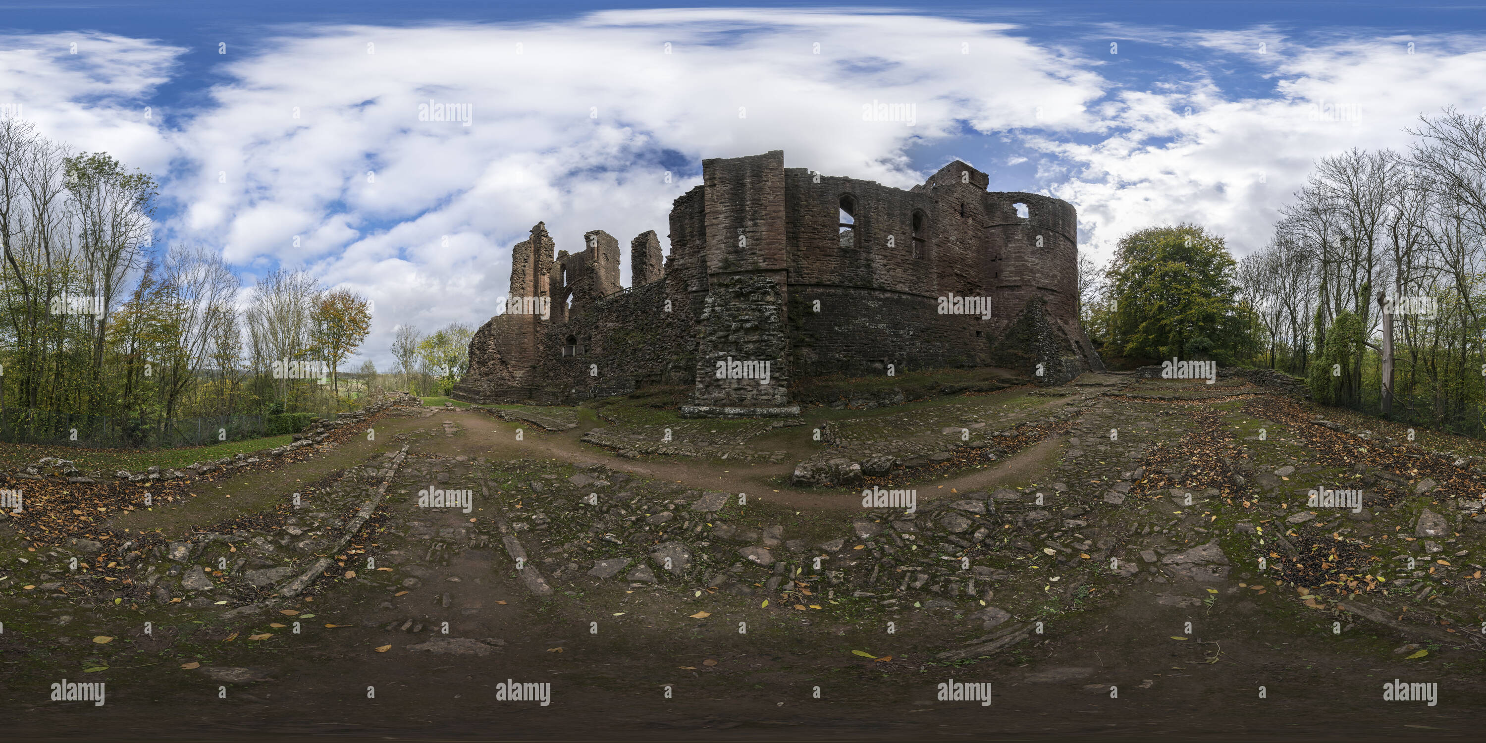 360° view of Remains of the Stables, Goodrich Castle - Alamy