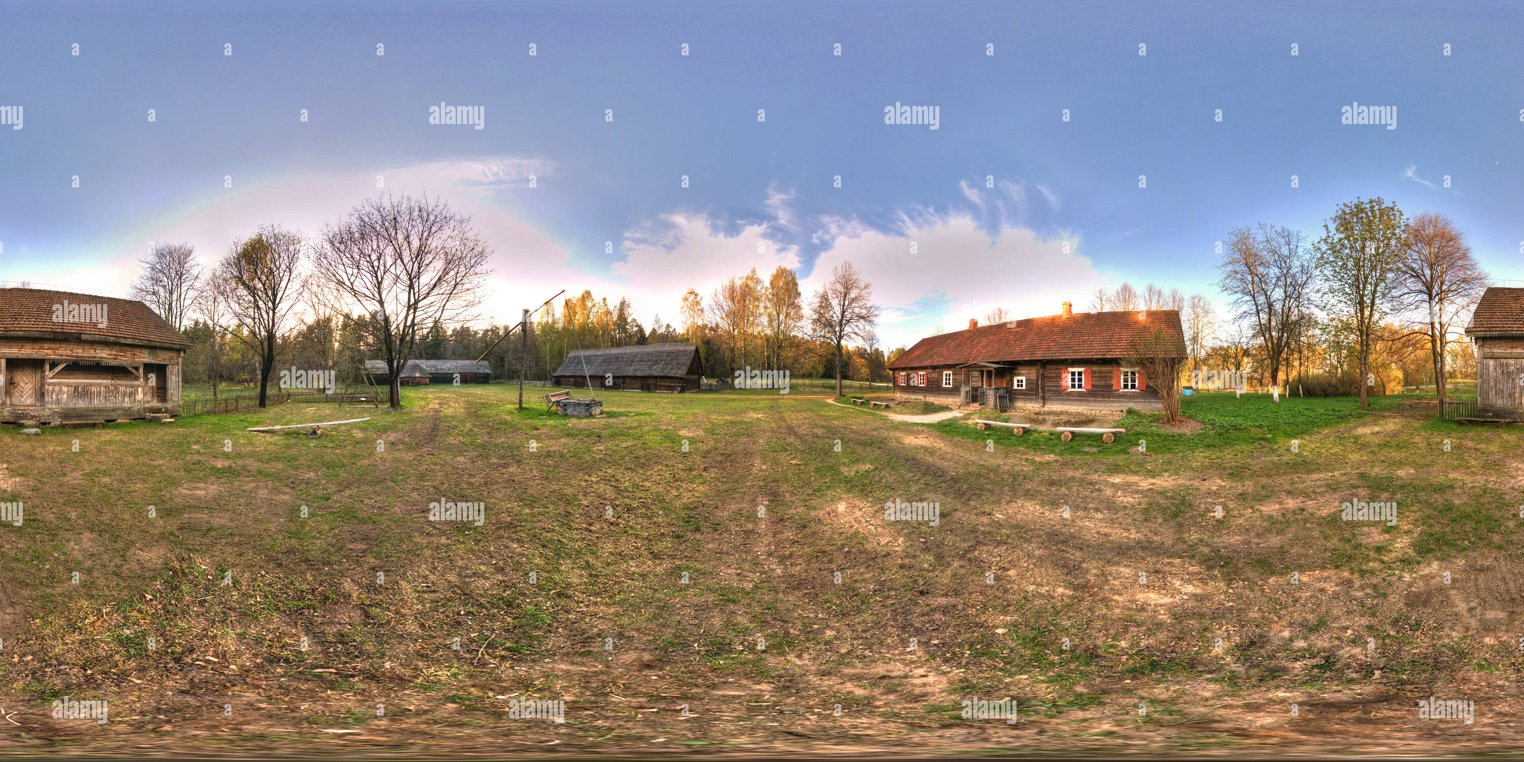 360° view of Homestead of Suvalkietis at Open Air Ethnographic Museum ...