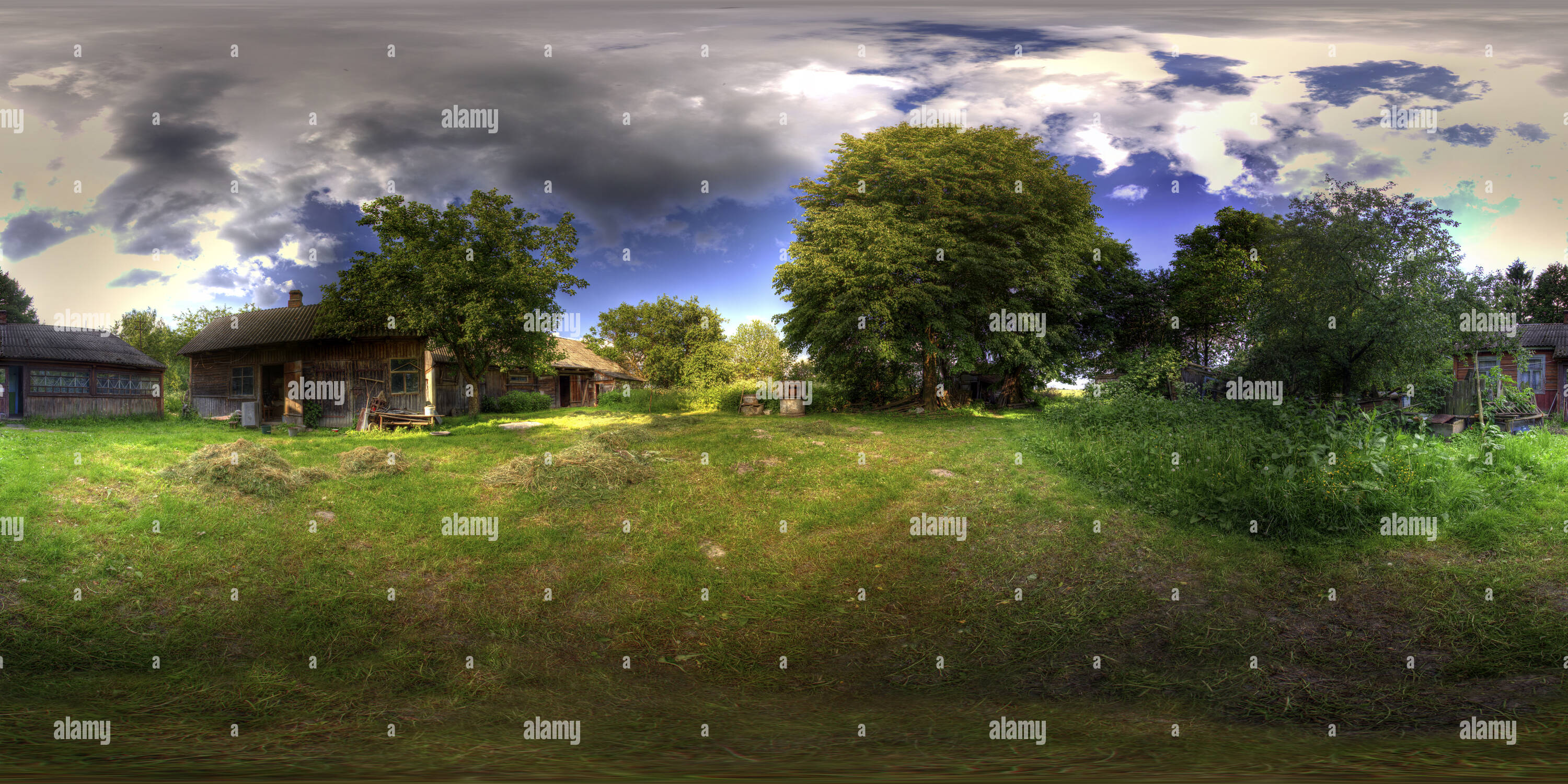 360° view of house in the village - Alamy