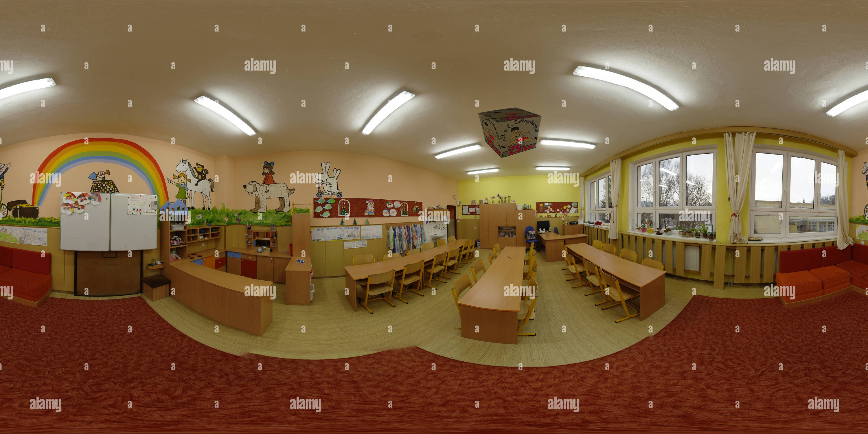 360° view of Elementary School DaE Zatopkovych Trinec - Alamy