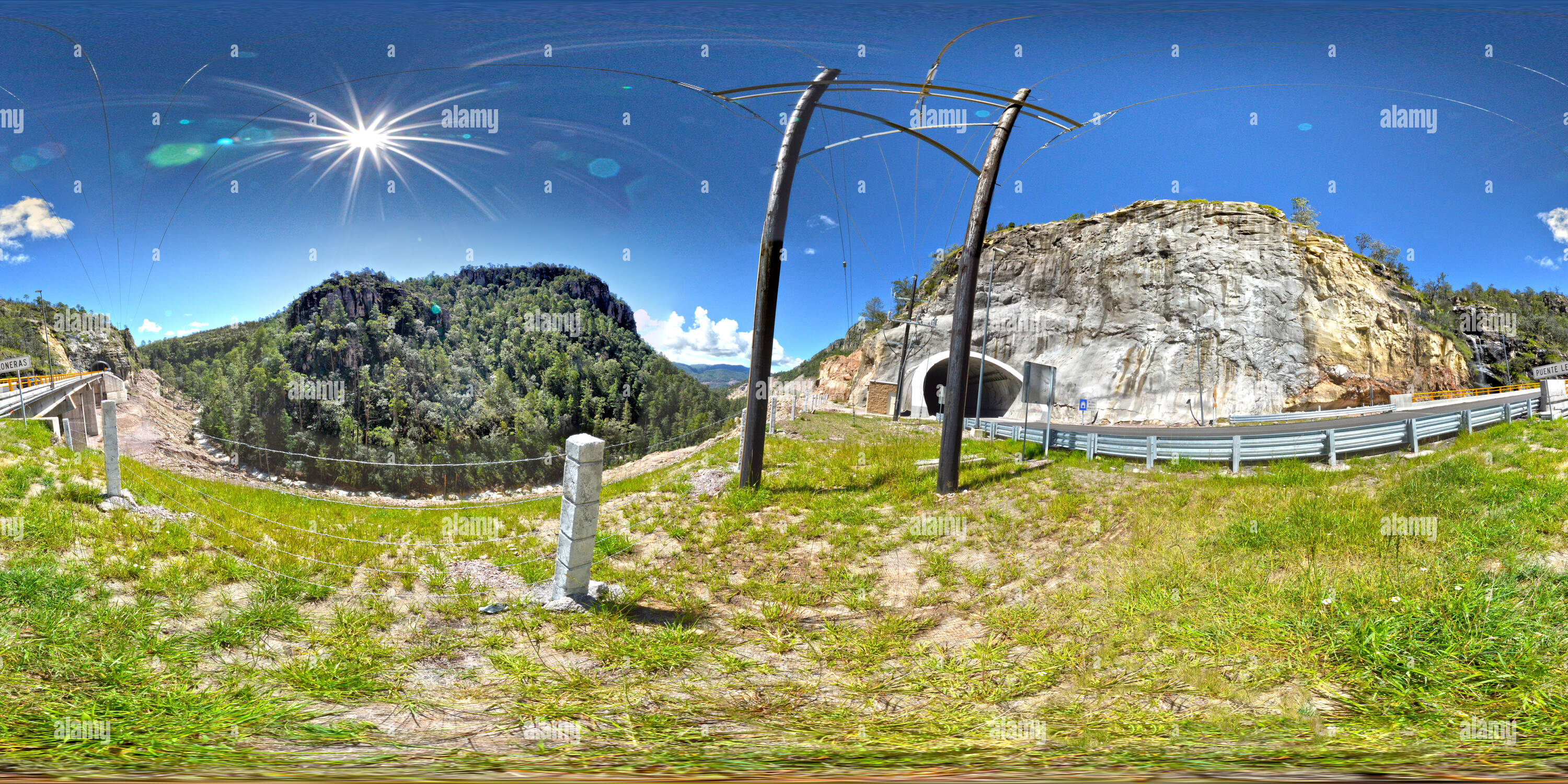 360° view of Durango-Mazatlan highway kilometer 127 - Alamy