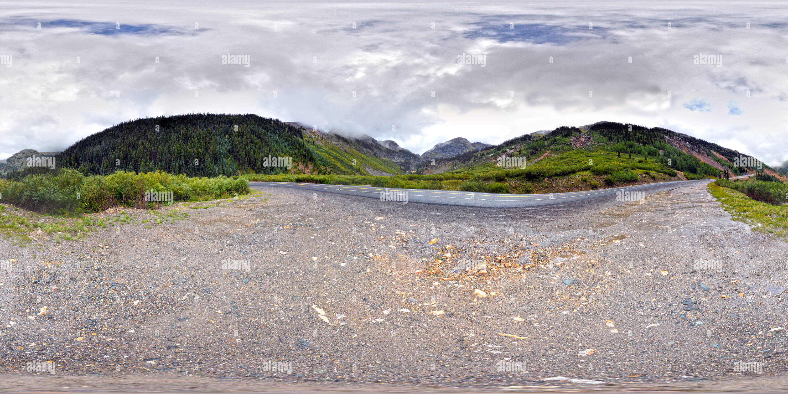 360° view of US-550 Million Dollar hwy sharp curve - Alamy