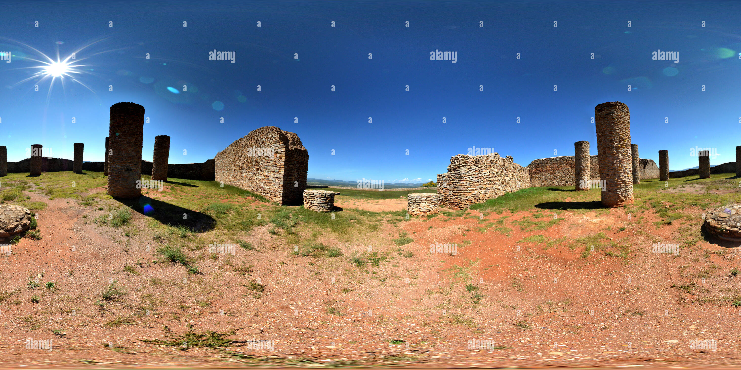 360° view of La Quemada Old Marketplace - Alamy