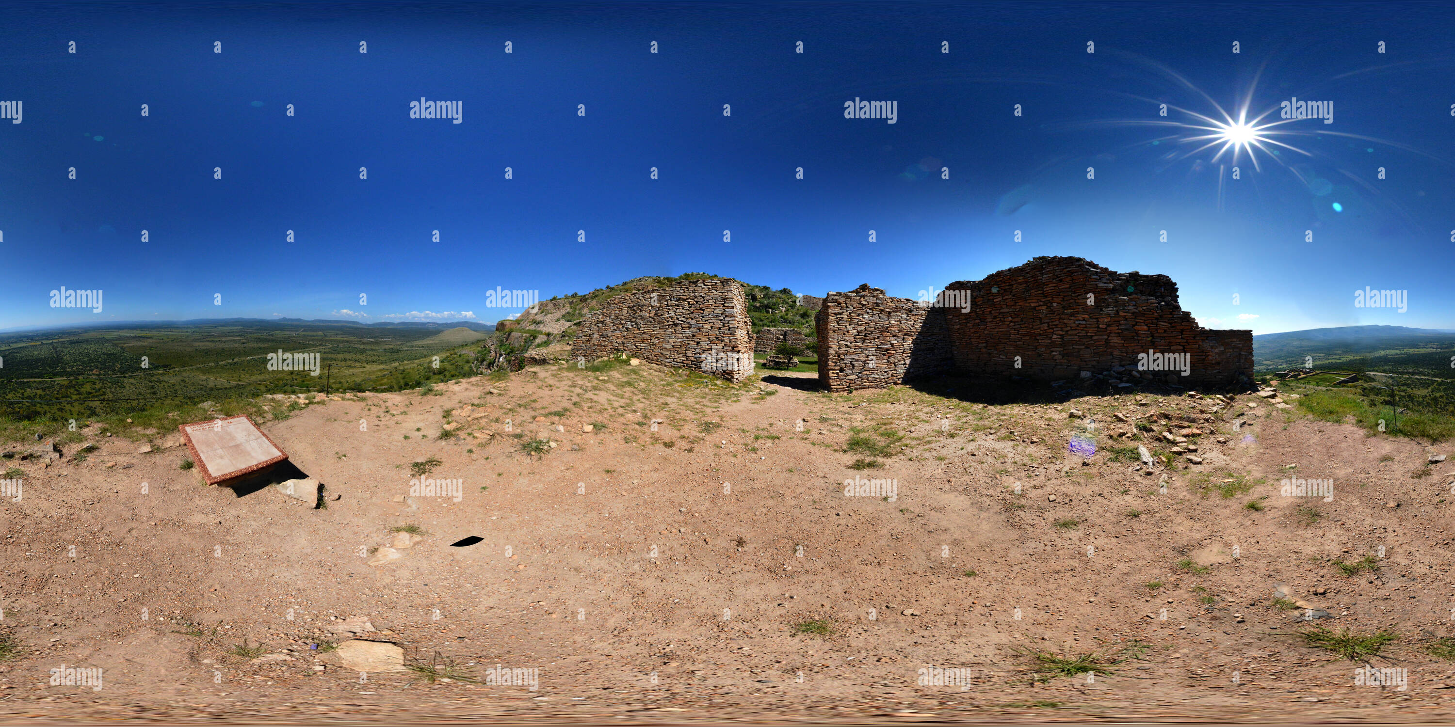 360° view of La Quemada overview of old trails - Alamy