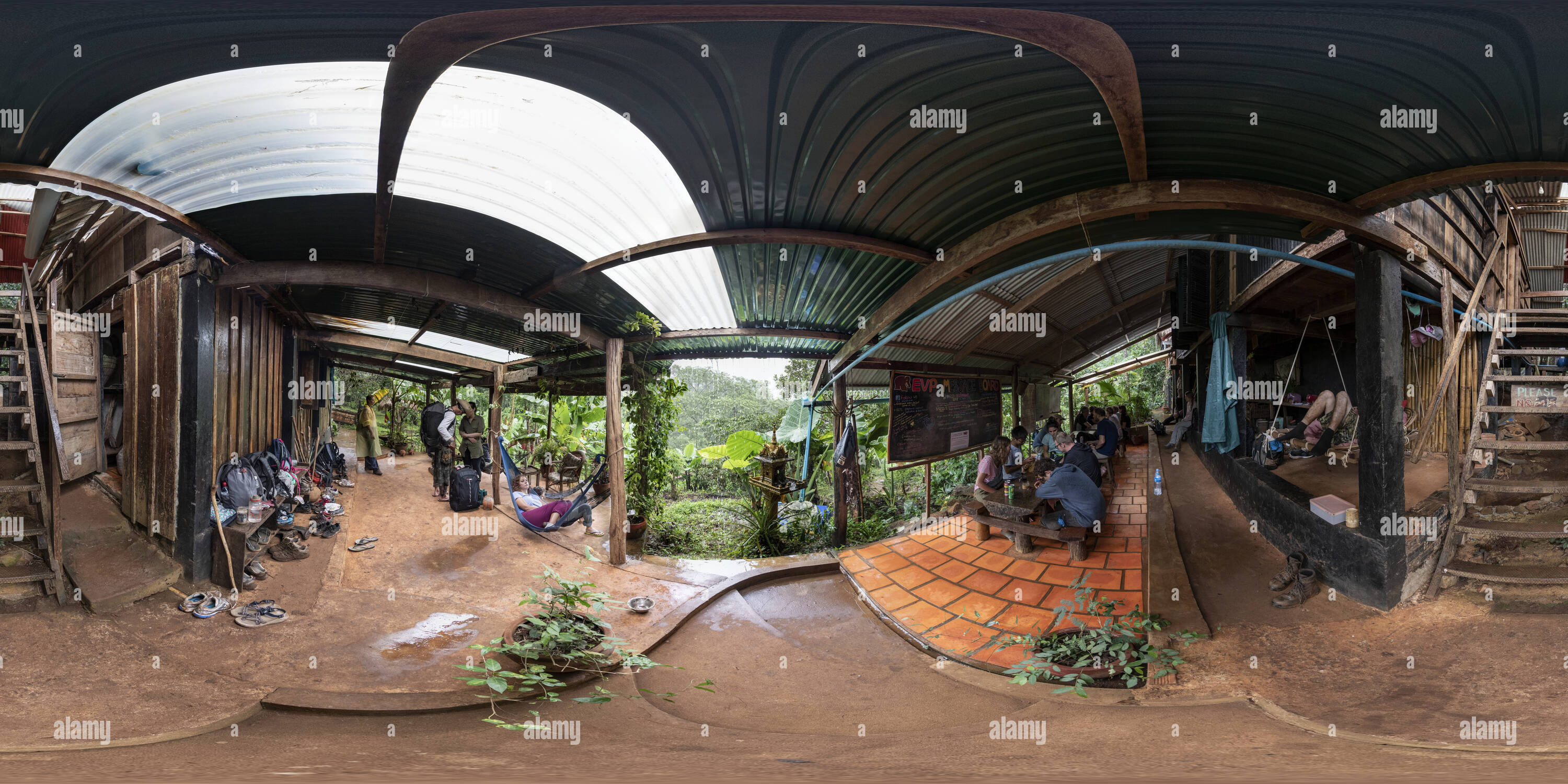 360° view of EVP (Elephant Valley Project), main house, Saen Monourom ...