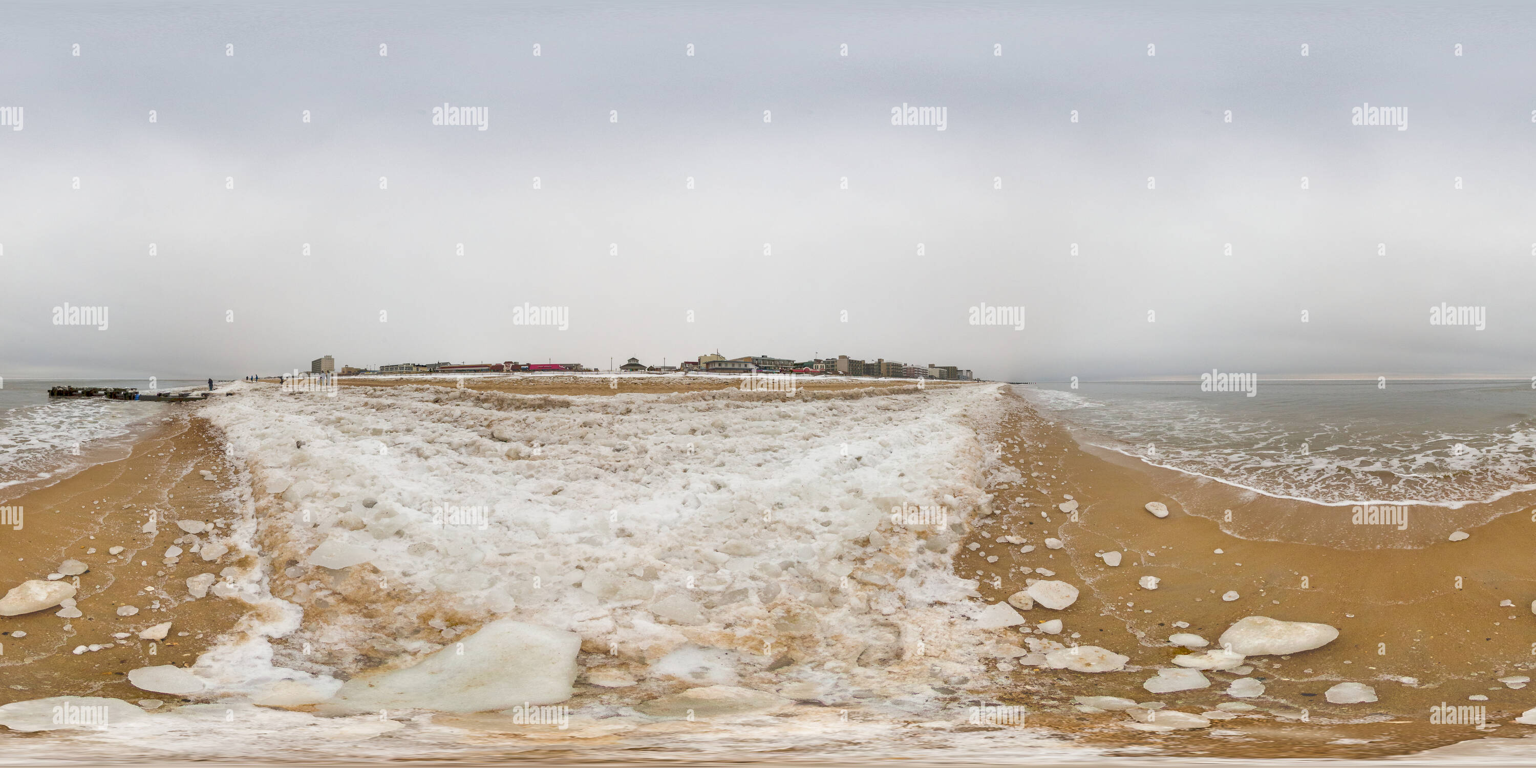 360° view of Rehoboth Beach Ice Flow - Alamy