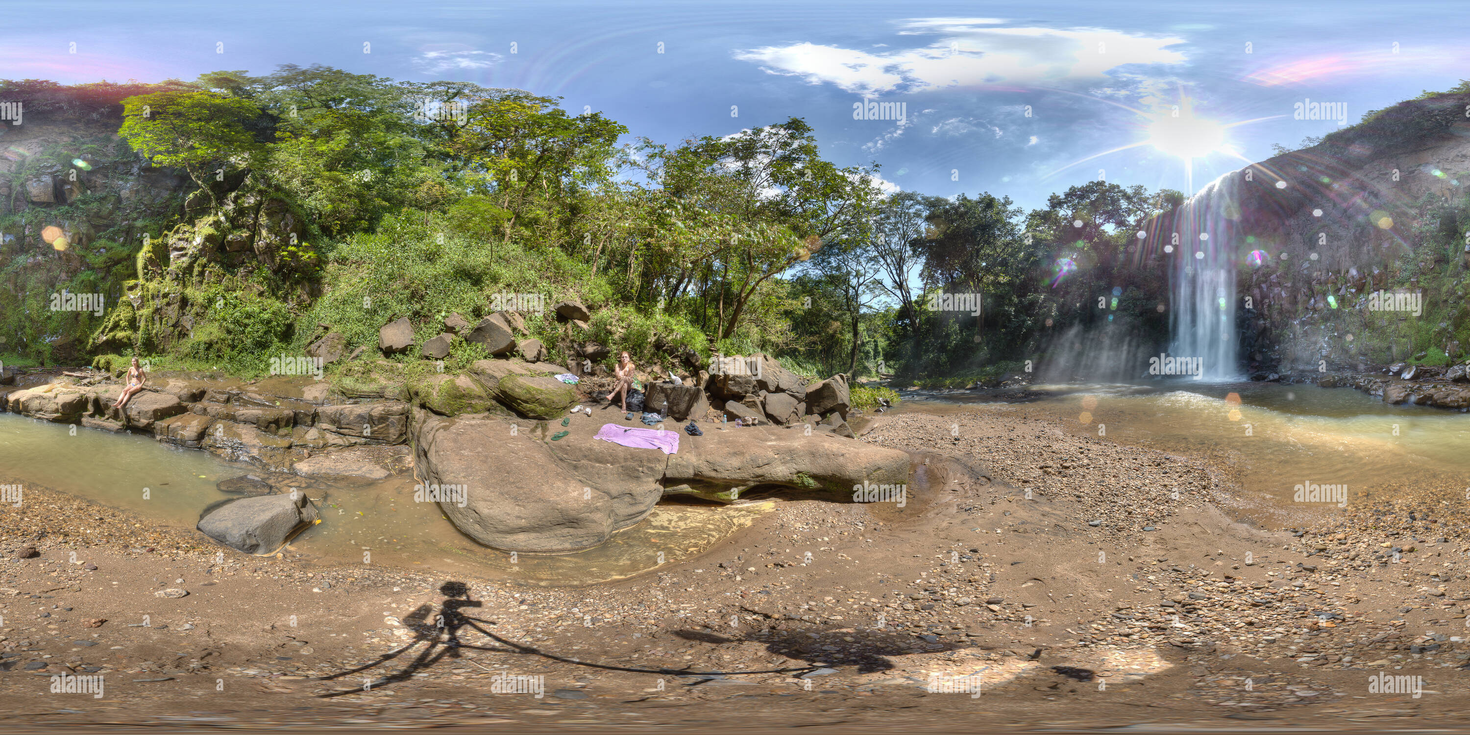 360° view of Ponte Alta Waterfalls - Alamy