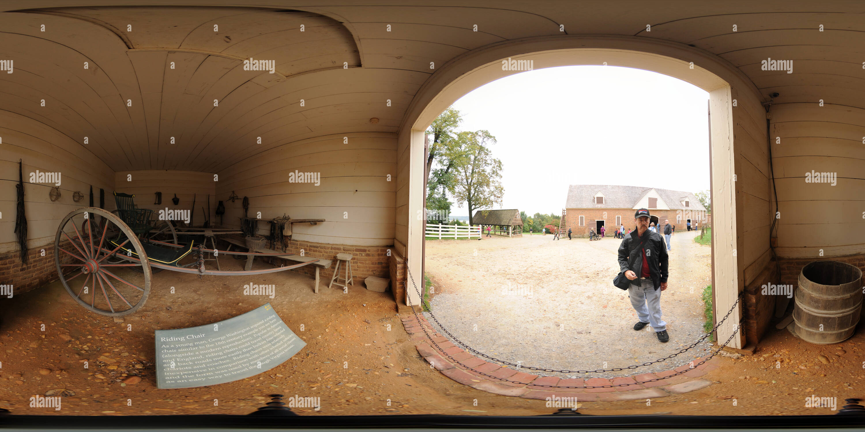 360° view of George Washington's Riding Chair (replica - Alamy