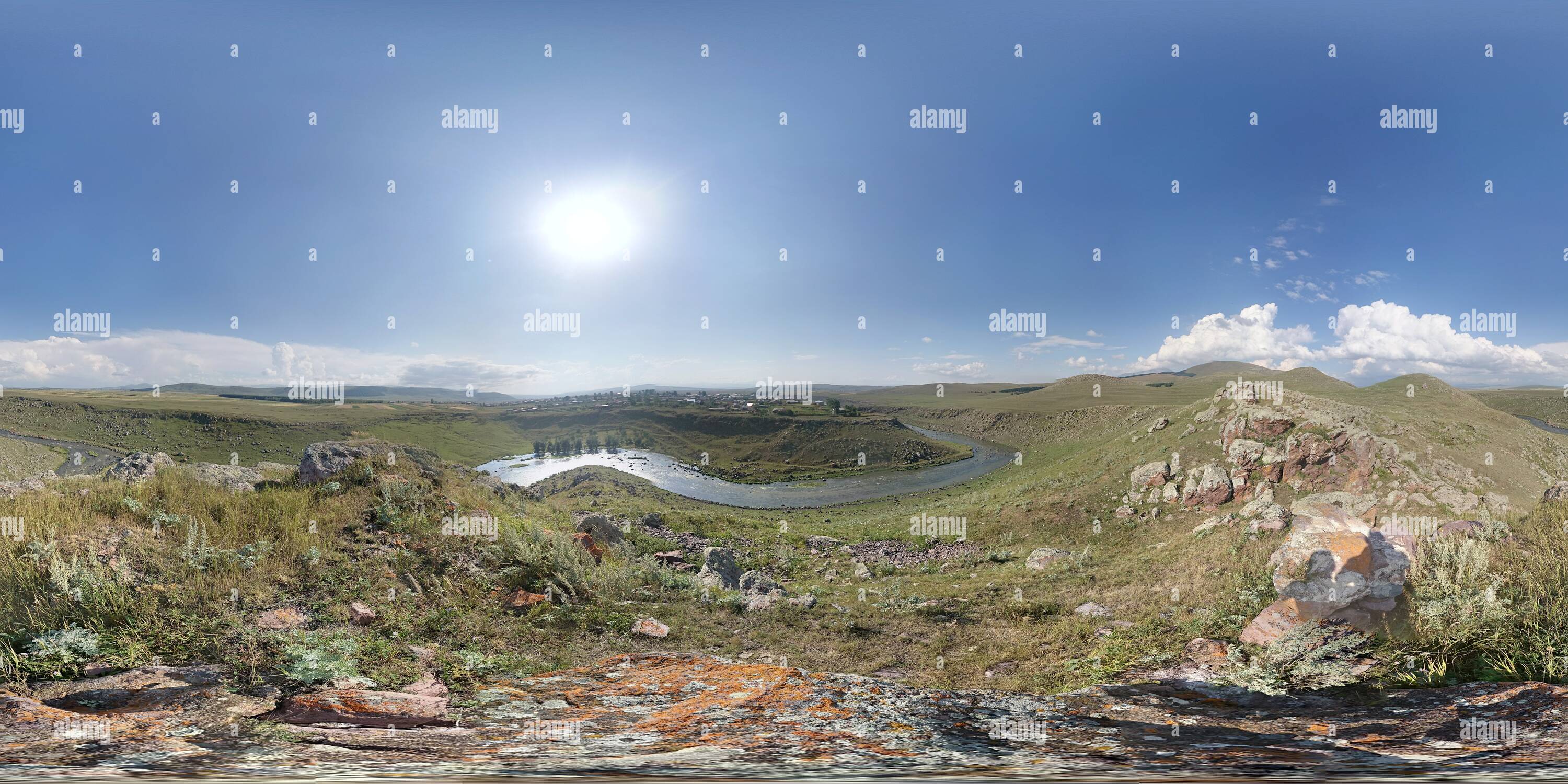 360° view of River Parvan and Jigrashen - Alamy