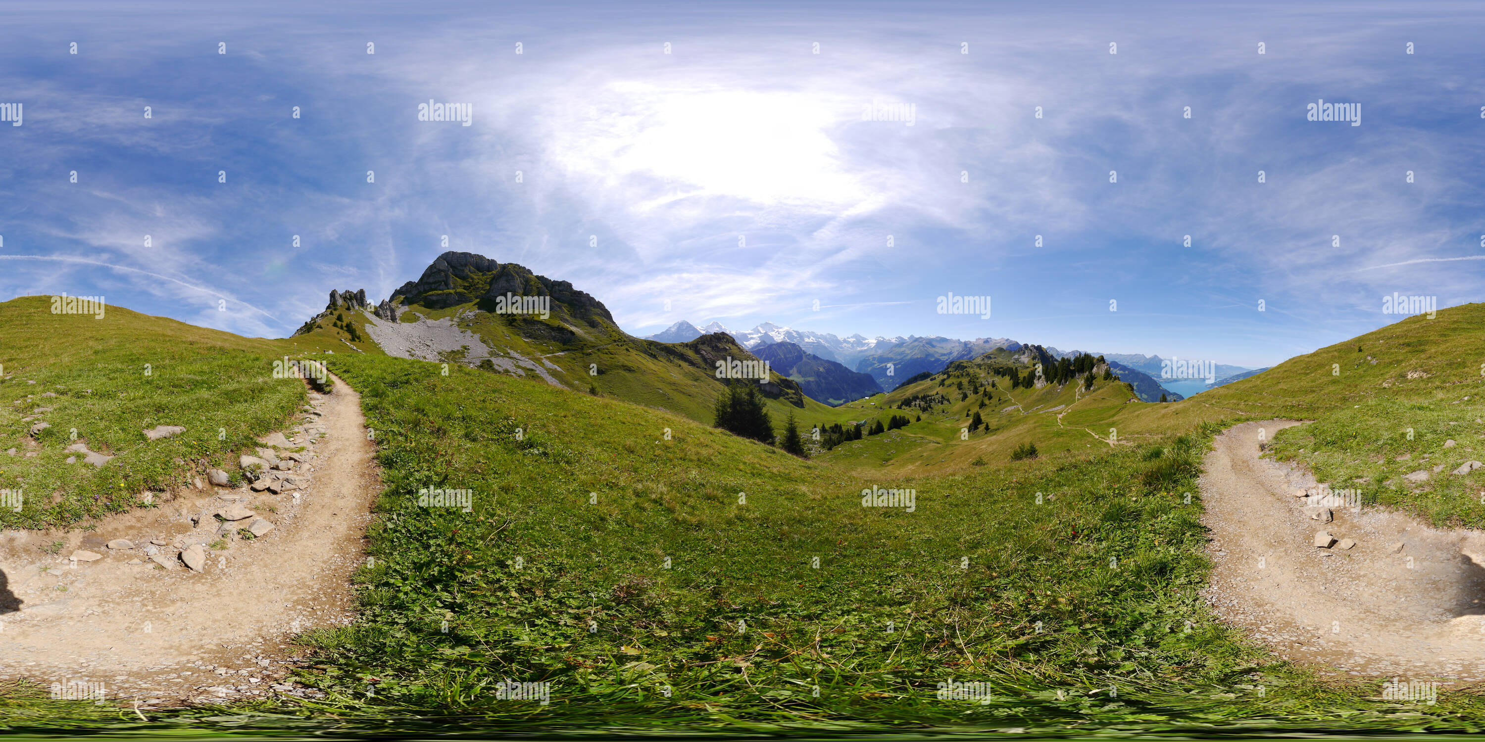 360° view of Swiss Alps from Loucherhorn - Alamy