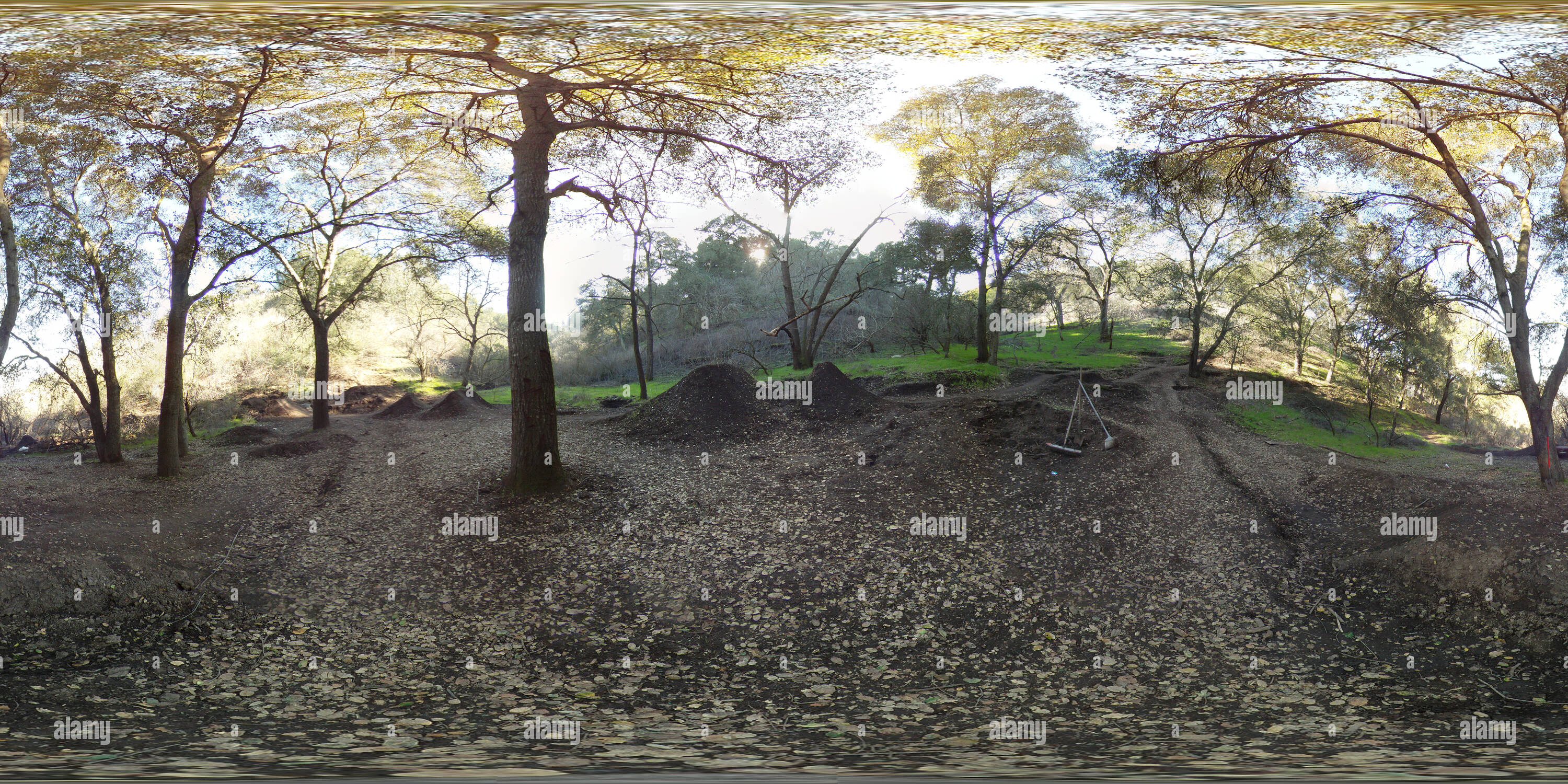 360° view of Heinz Open Space stunt track area before removal - Alamy