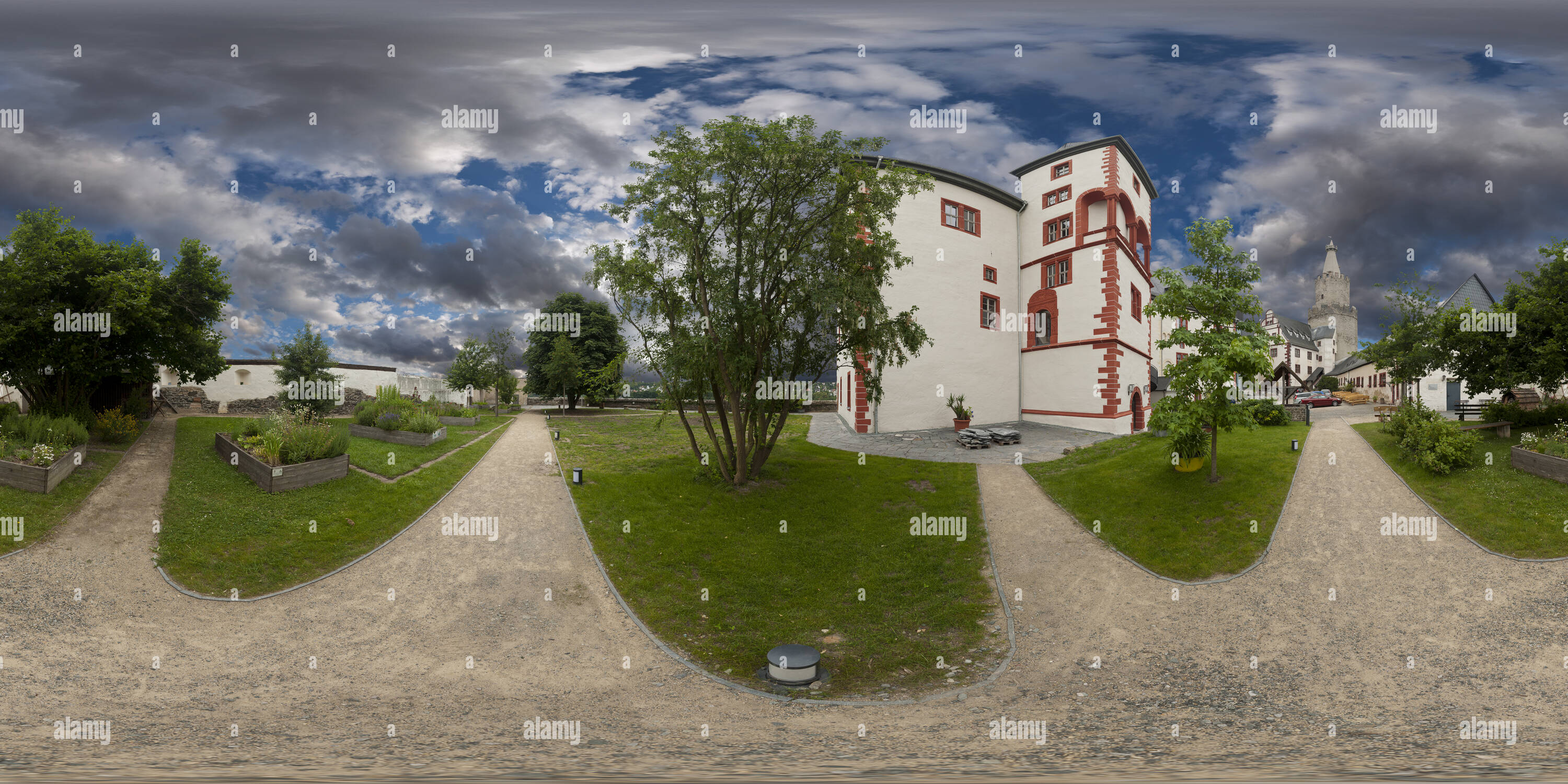 360° view of Osterburg in Weida - Alamy