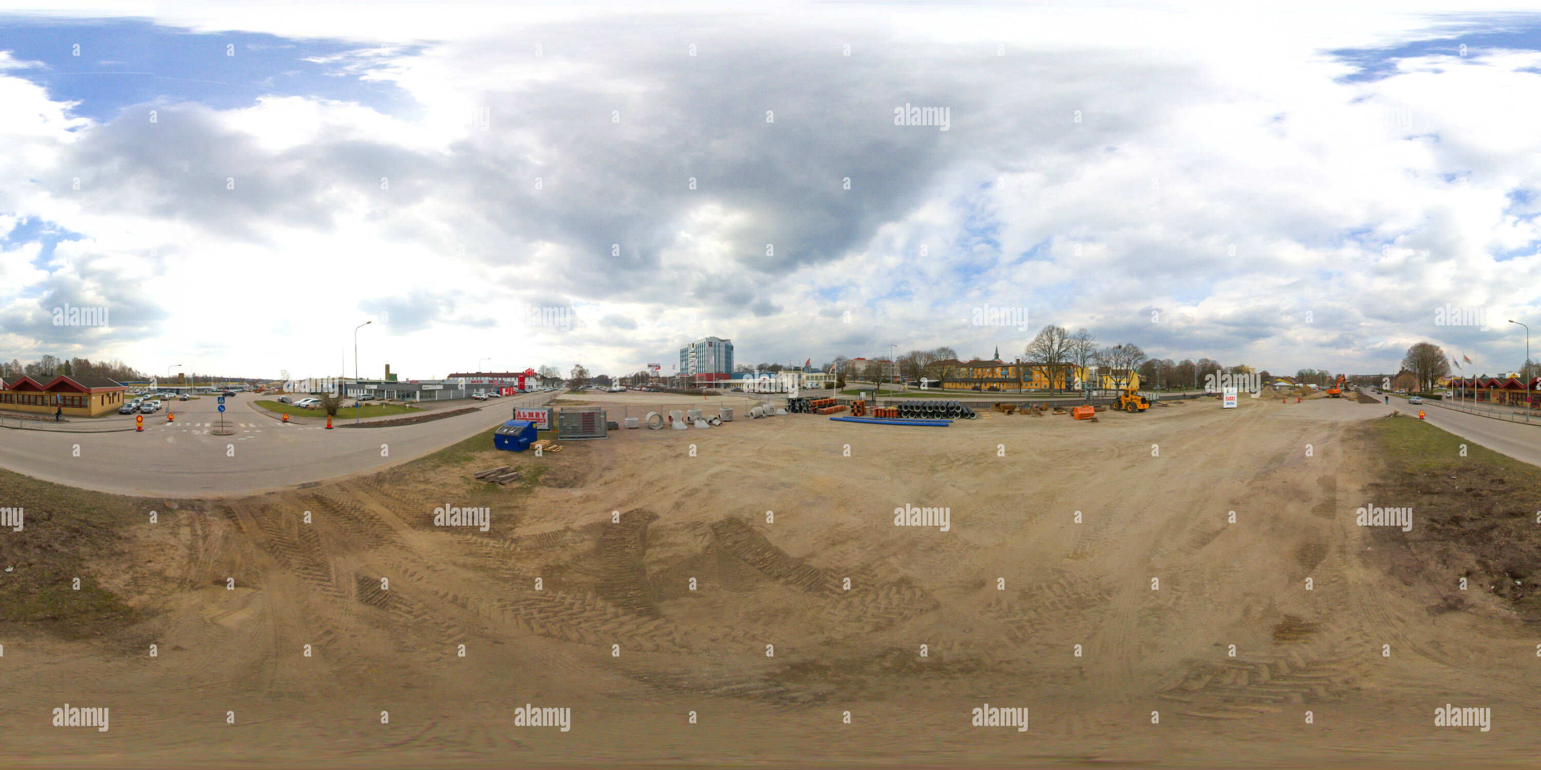 360° view of Road work in Ljungby - Alamy