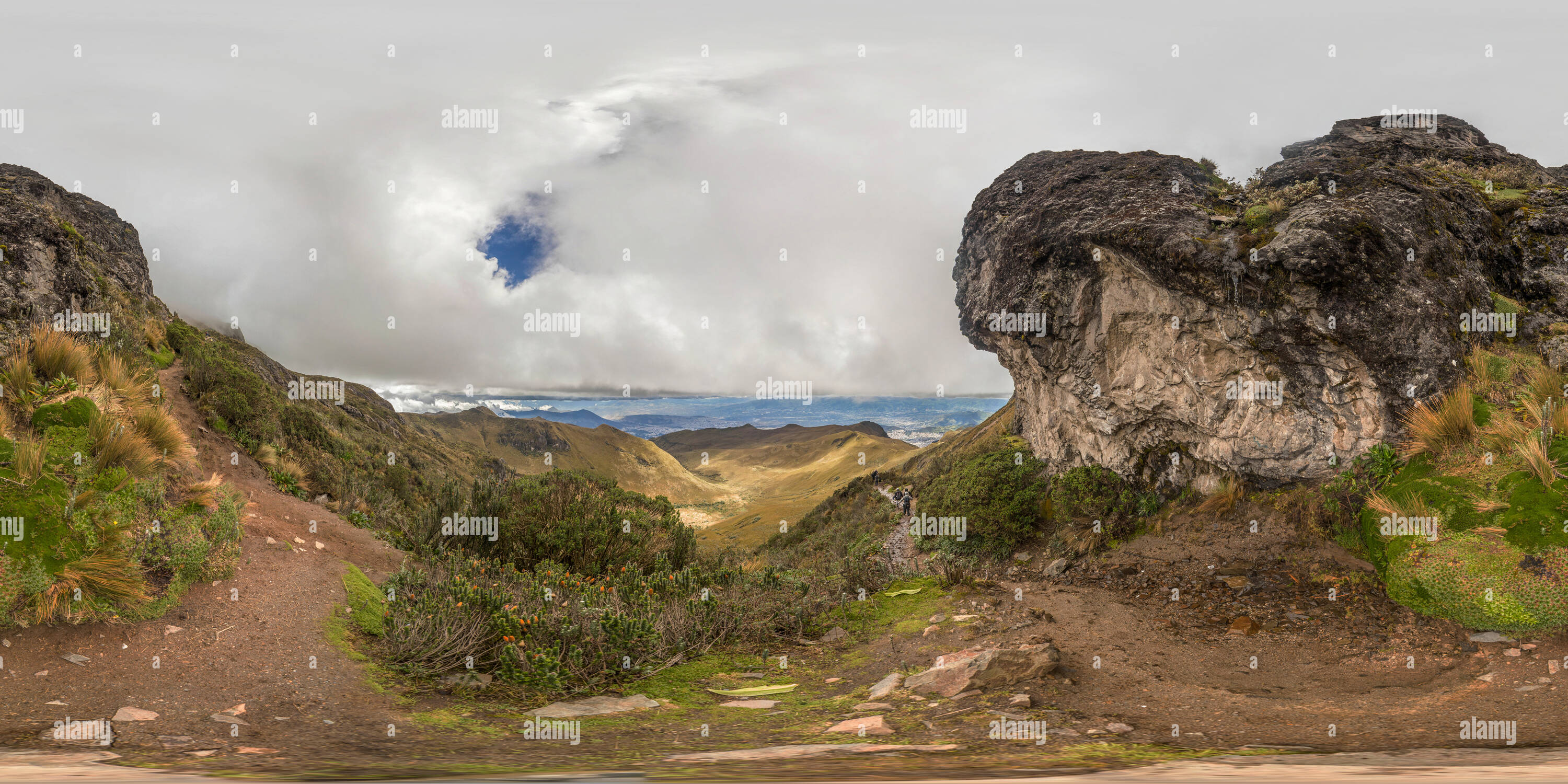 360° view of ECUADOR - Rucu Pichincha Volcano Hiking Trail 5 - Alamy