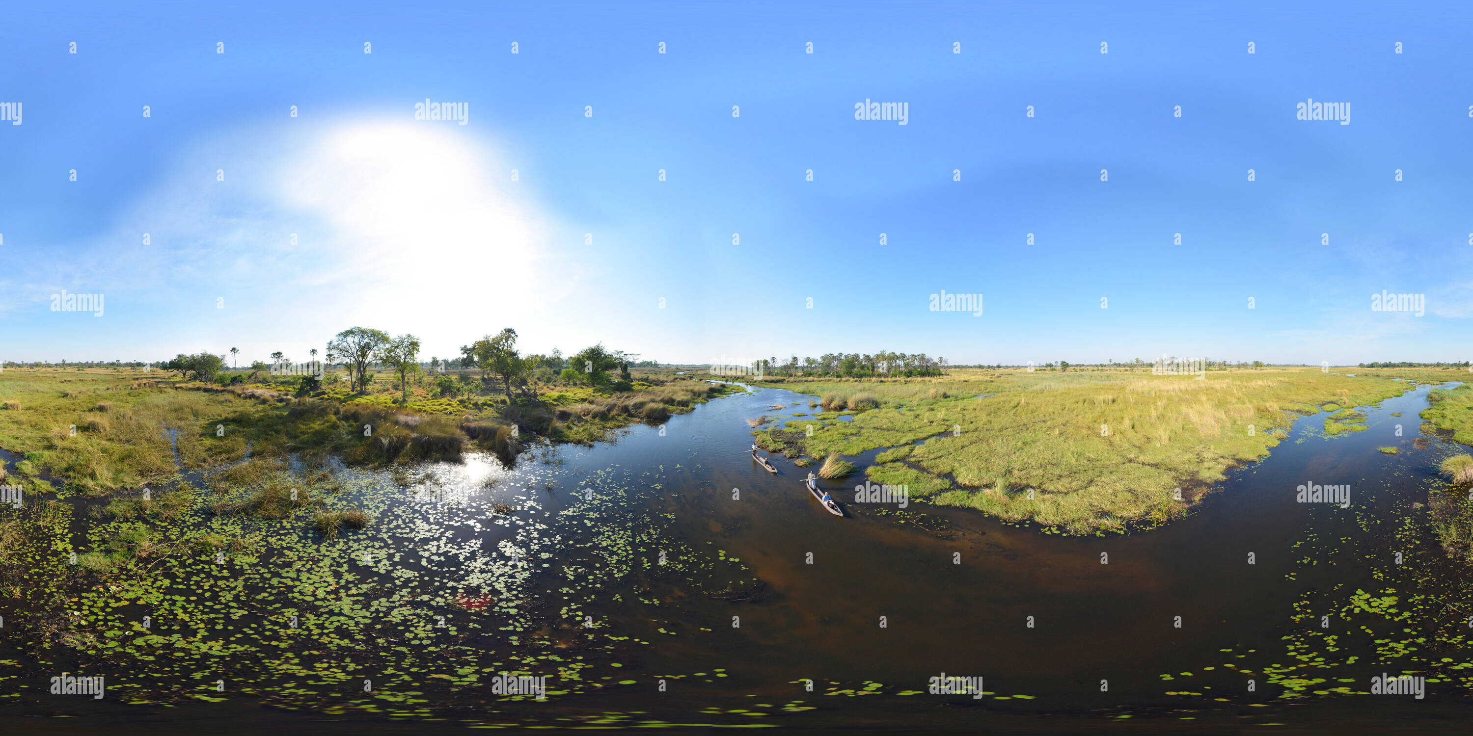 360° view of Aerial view Okavango Delta - Botswana - Alamy
