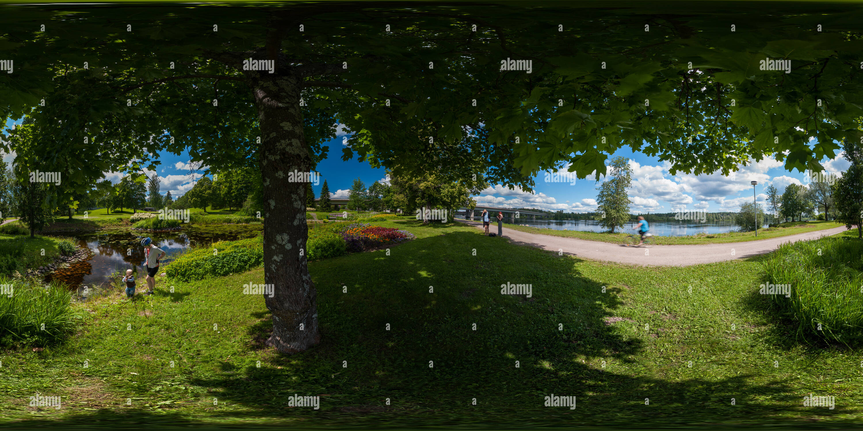 360° view of Imatra town bicycle road in southern Finland - Alamy