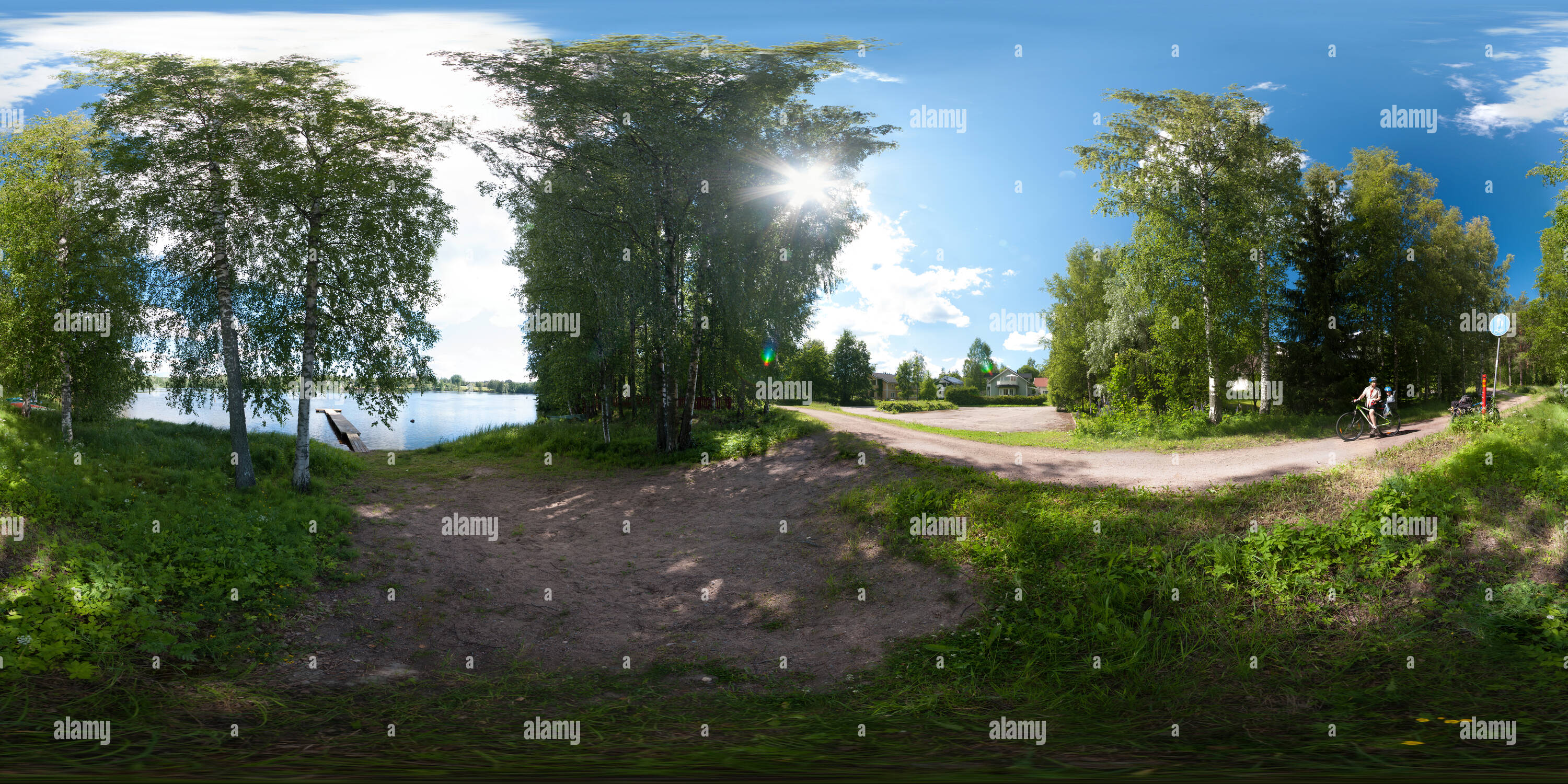 360° view of Imatra town bicycle road in southern Finland - Alamy