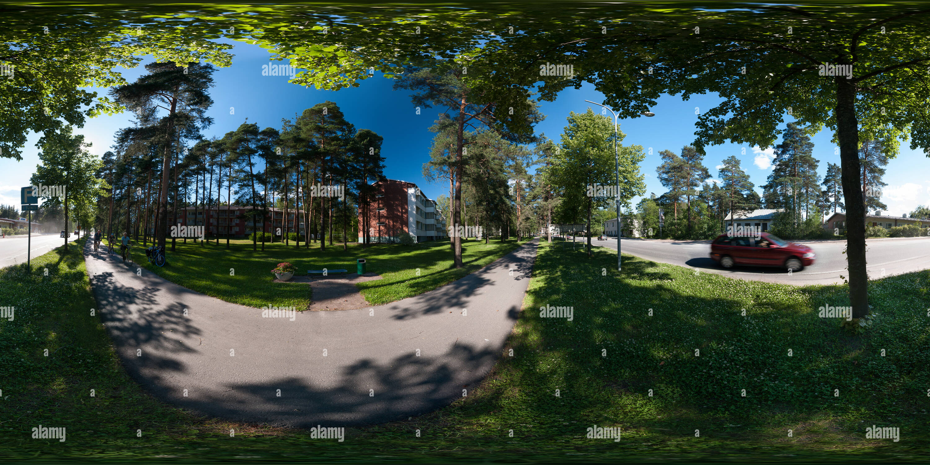 360° view of Imatra town bicycle road in southern Finland - Alamy