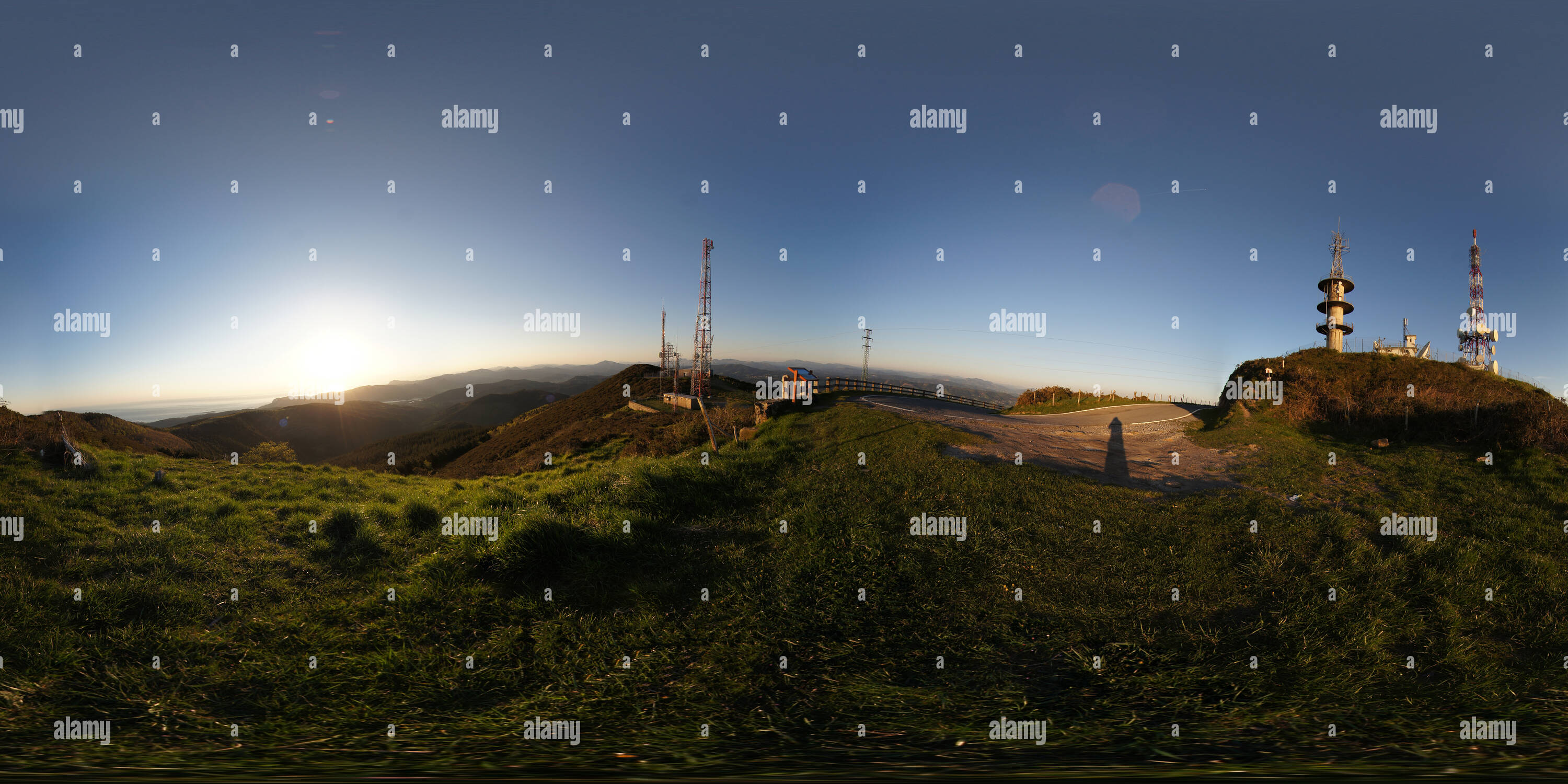 360° view of Sunrise from Mount Sollube - Alamy
