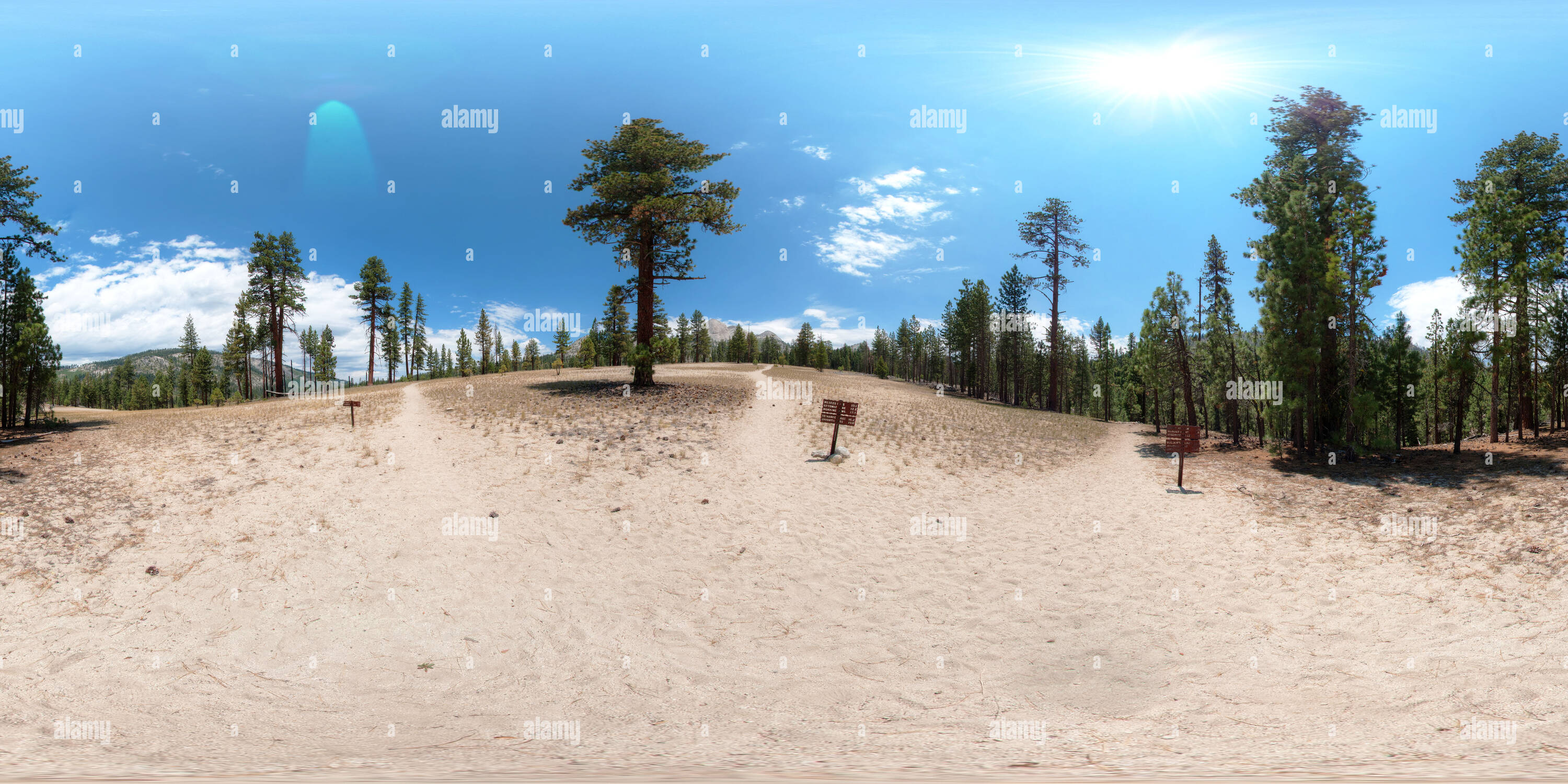 360° view of At the trail junction - Alamy