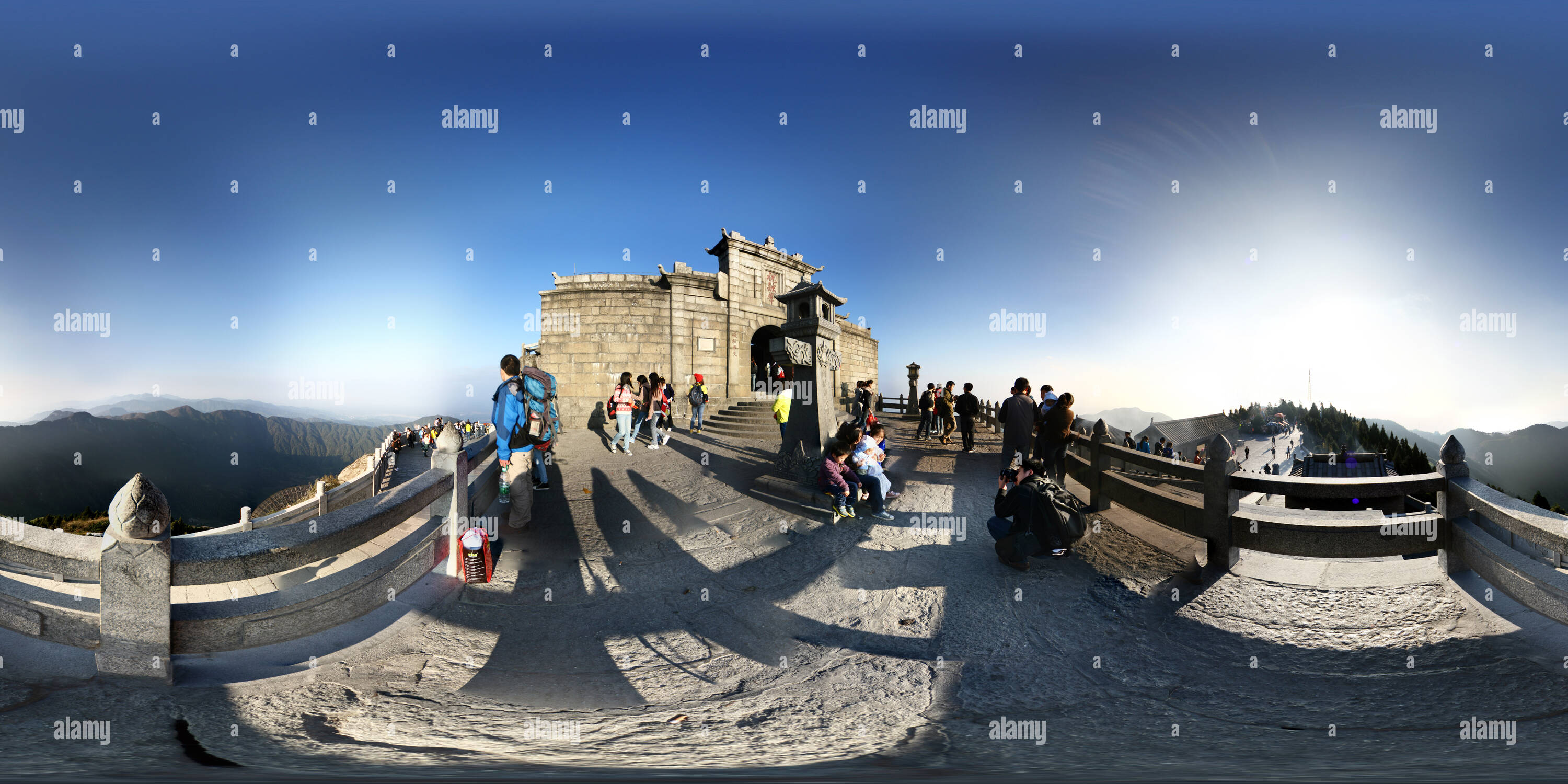 360° view of Zhu Rong Si Temple Square of Mount Heng - Alamy