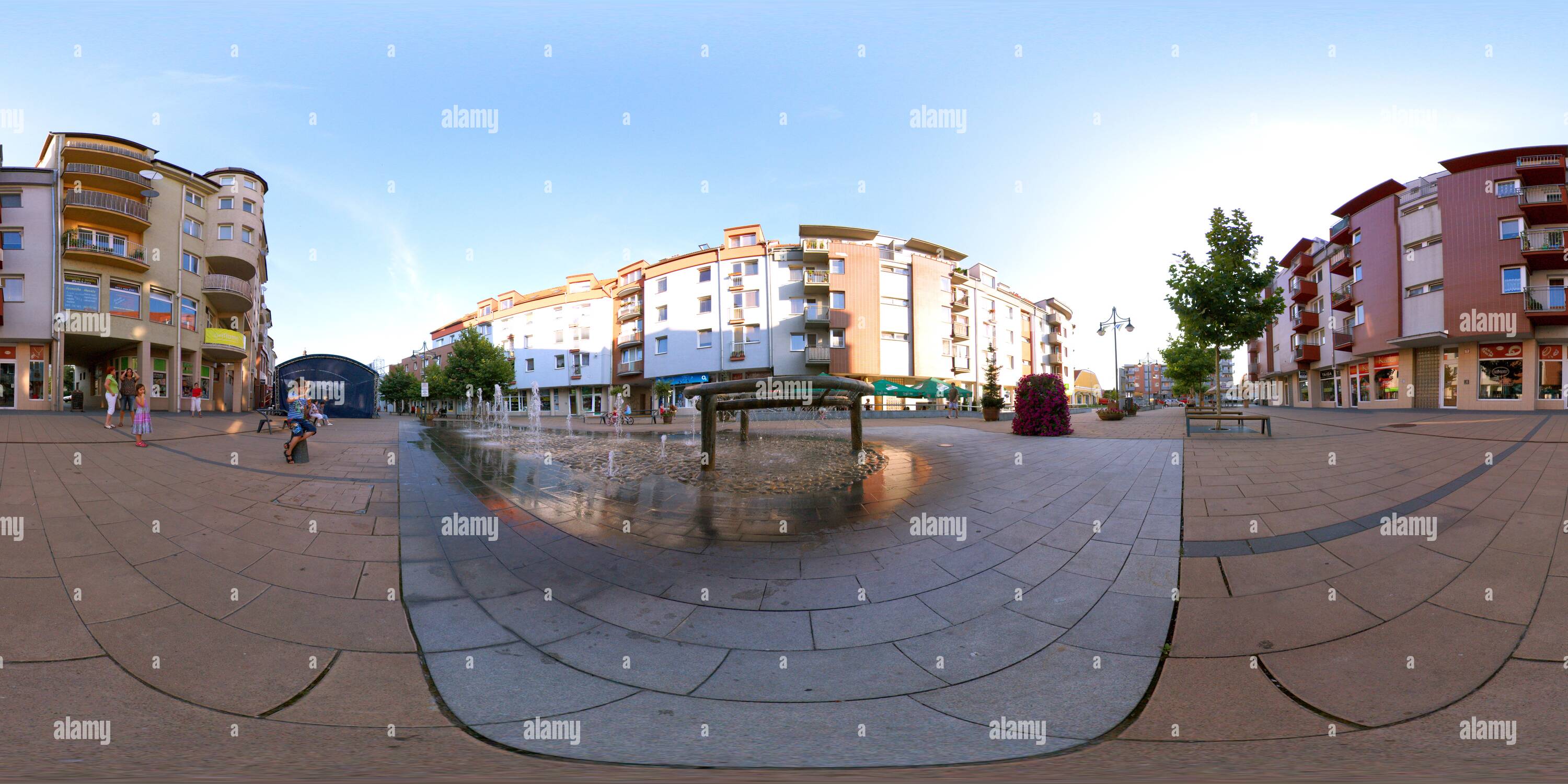 360° view of Puchov - pedestrian zone - Alamy