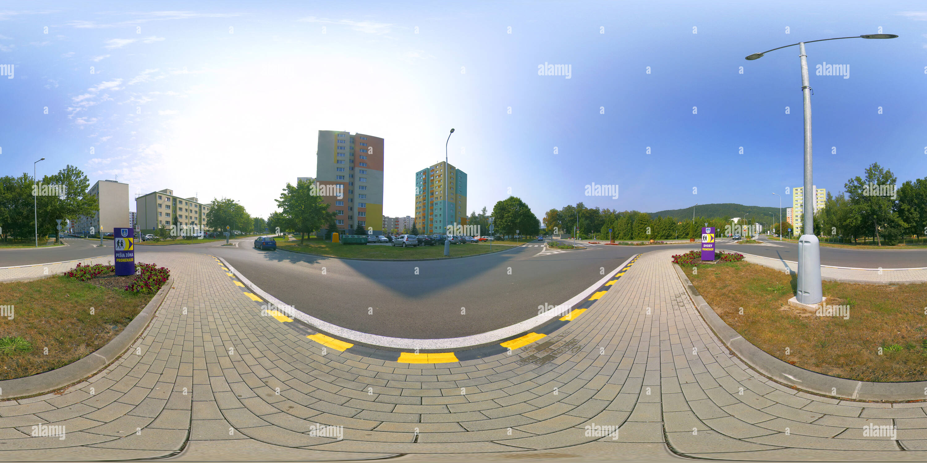 360° view of Puchov - Komenskeho street - Alamy