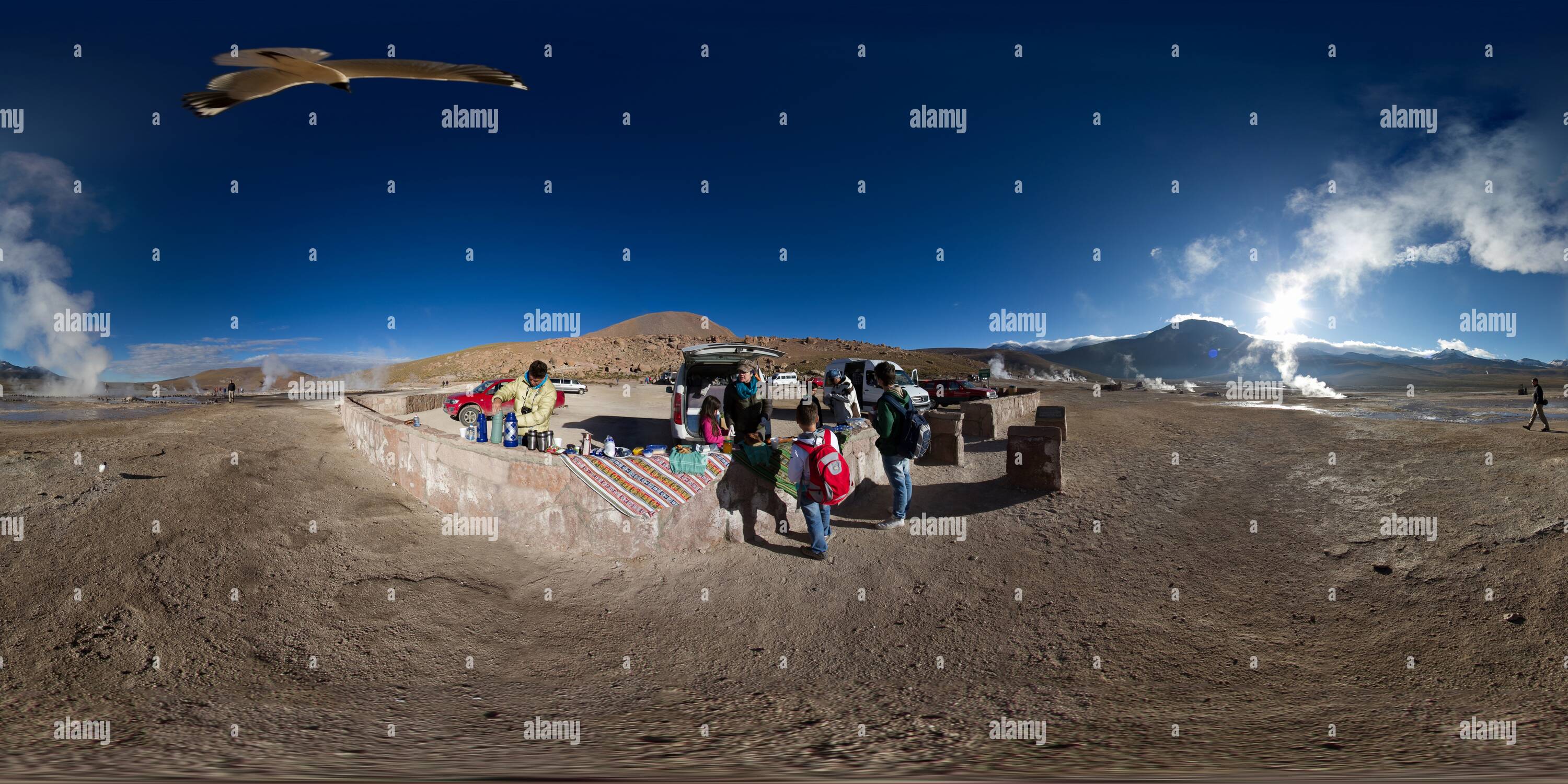 360° view of San Pedro de Atacama - Geyser del Tatio - Alamy