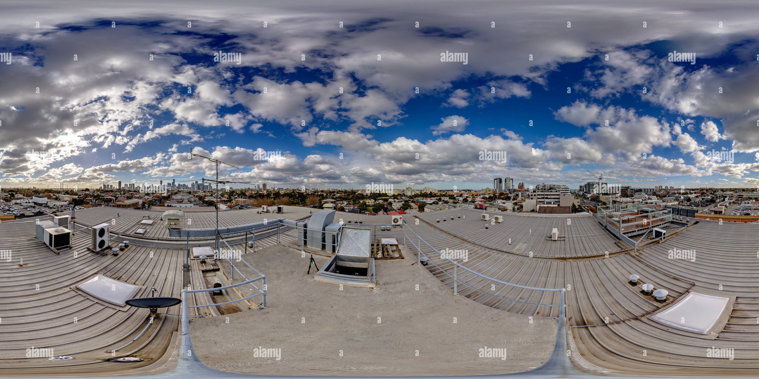 360° view of Port Melbourne from the Roof of 200 Bay Street - Alamy