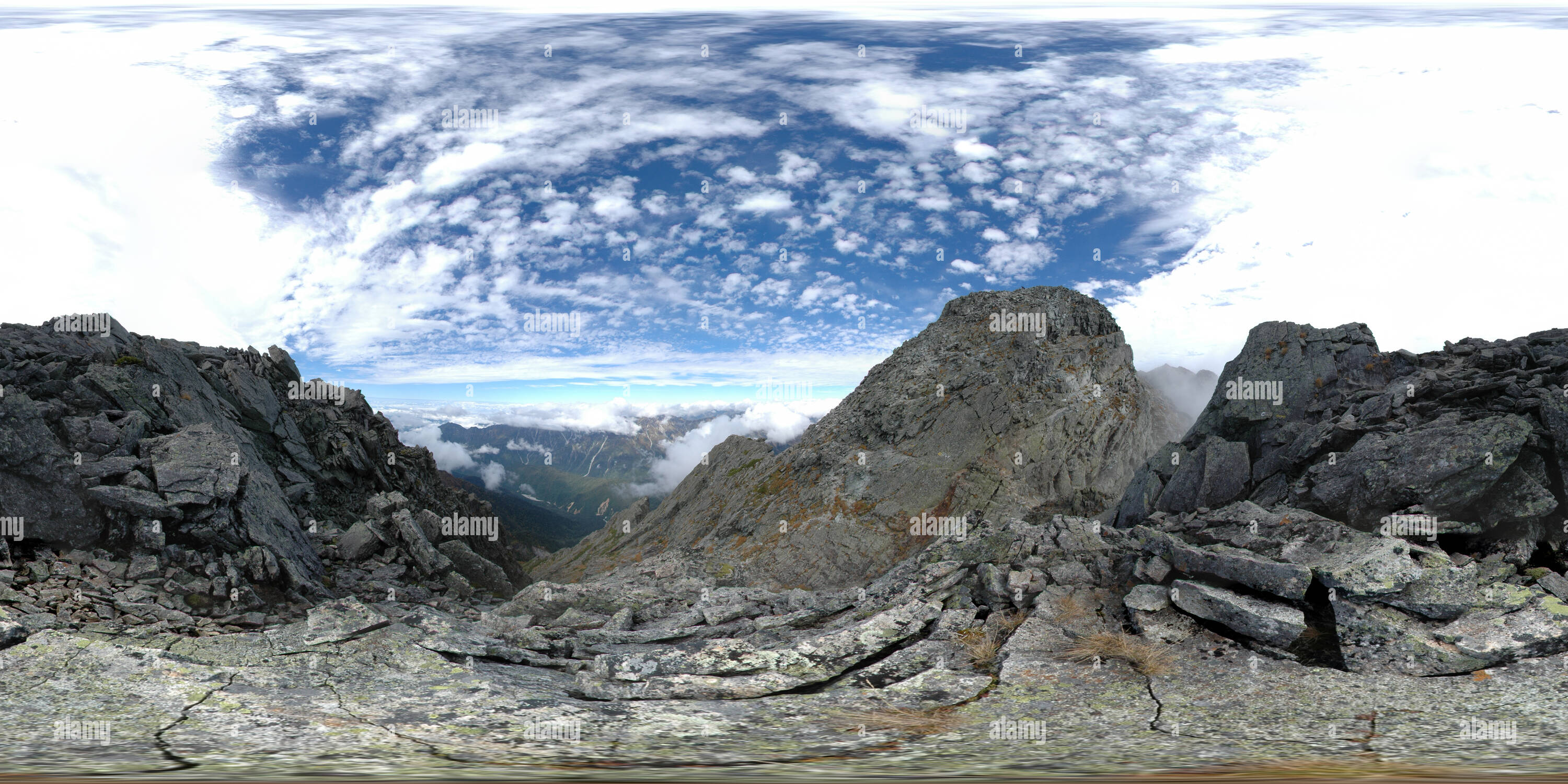 360° view of Steep ridge called Umanose - Alamy