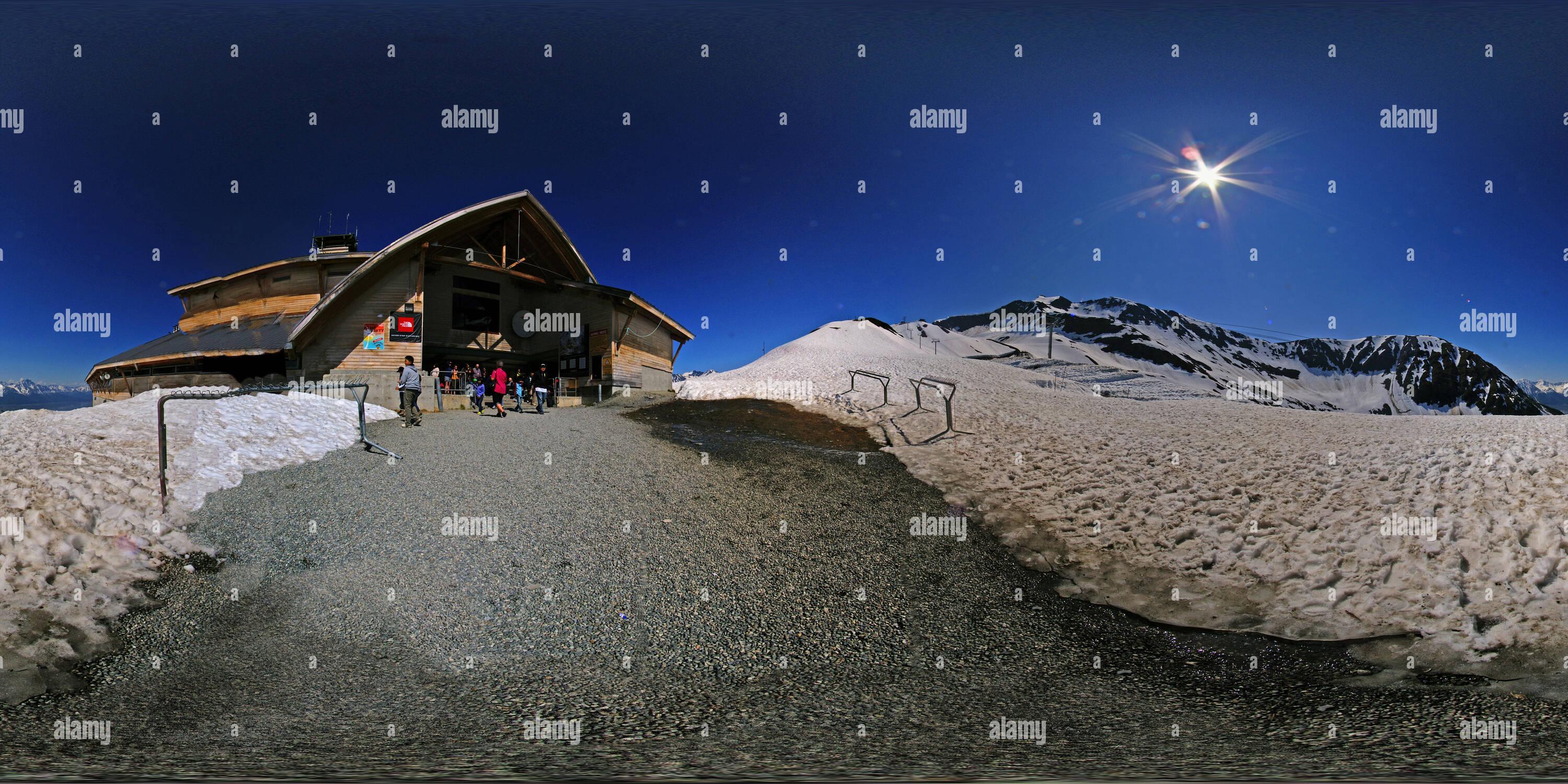 360° view of Top of the mountain at Alyeska - Alamy