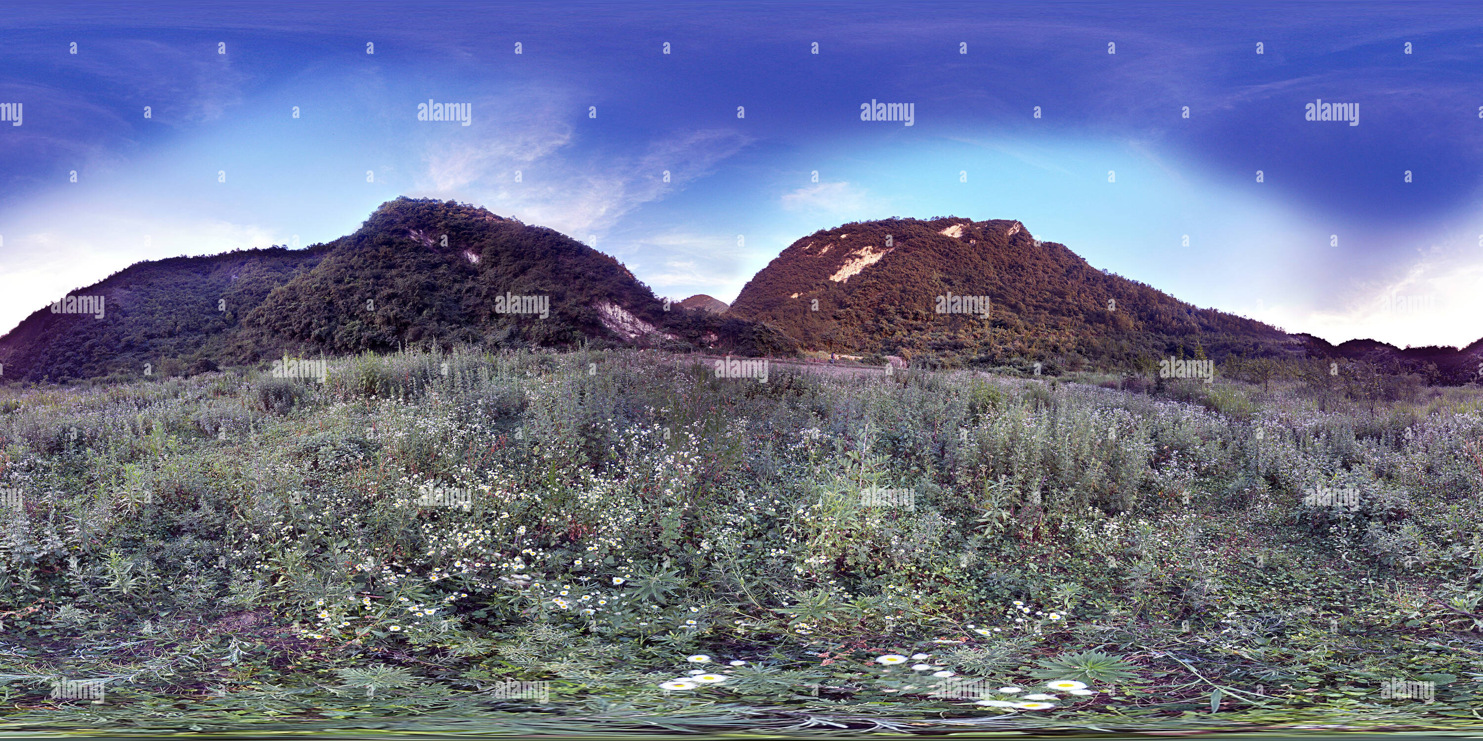 360° view of The large concave village canyons,Guiyang - Alamy