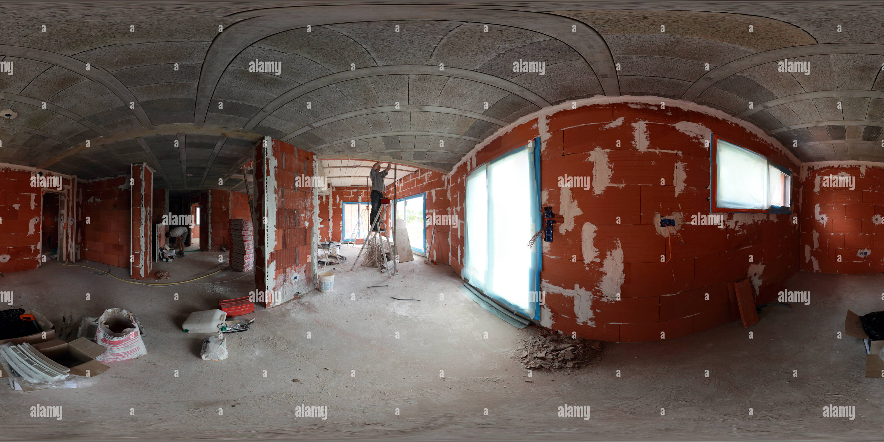 360° view of Bricked House View From Kitchen - Alamy