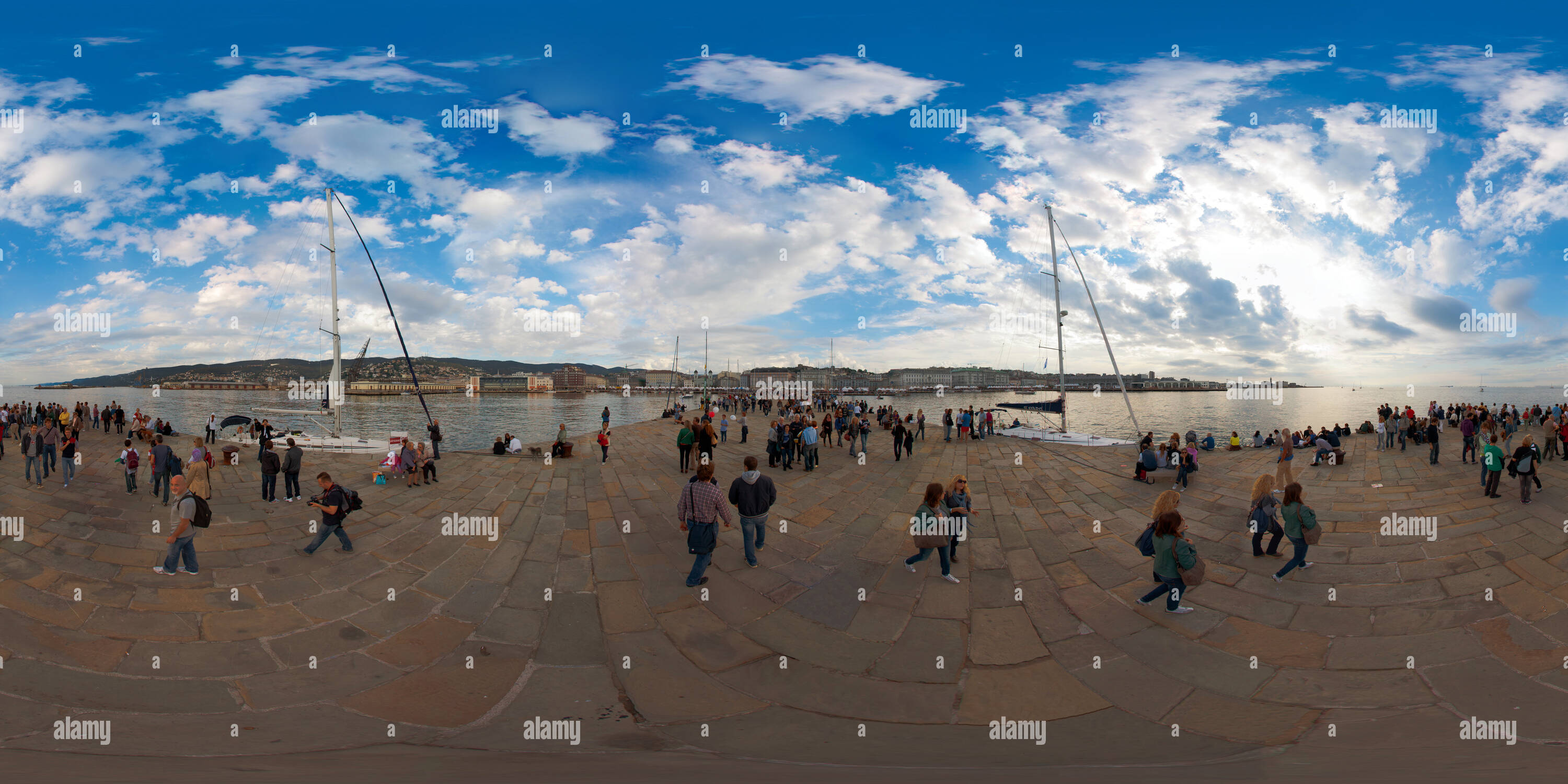 360° view of 44° Barcolana 2012 - Trieste, Molo Audace - Alamy