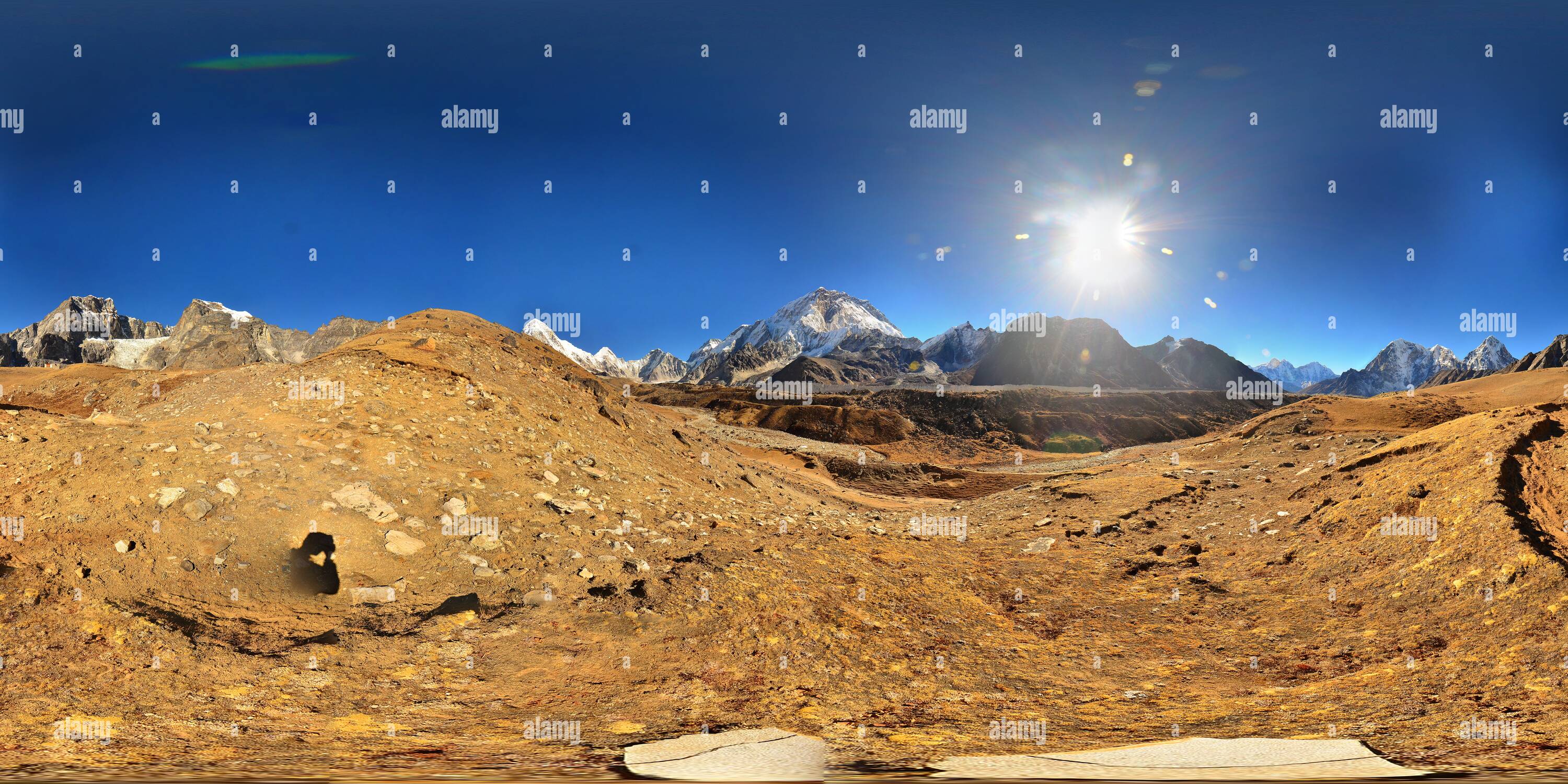 360° view of Nepal - From Pyramid after Lobouche to Gorak Shep - Alamy